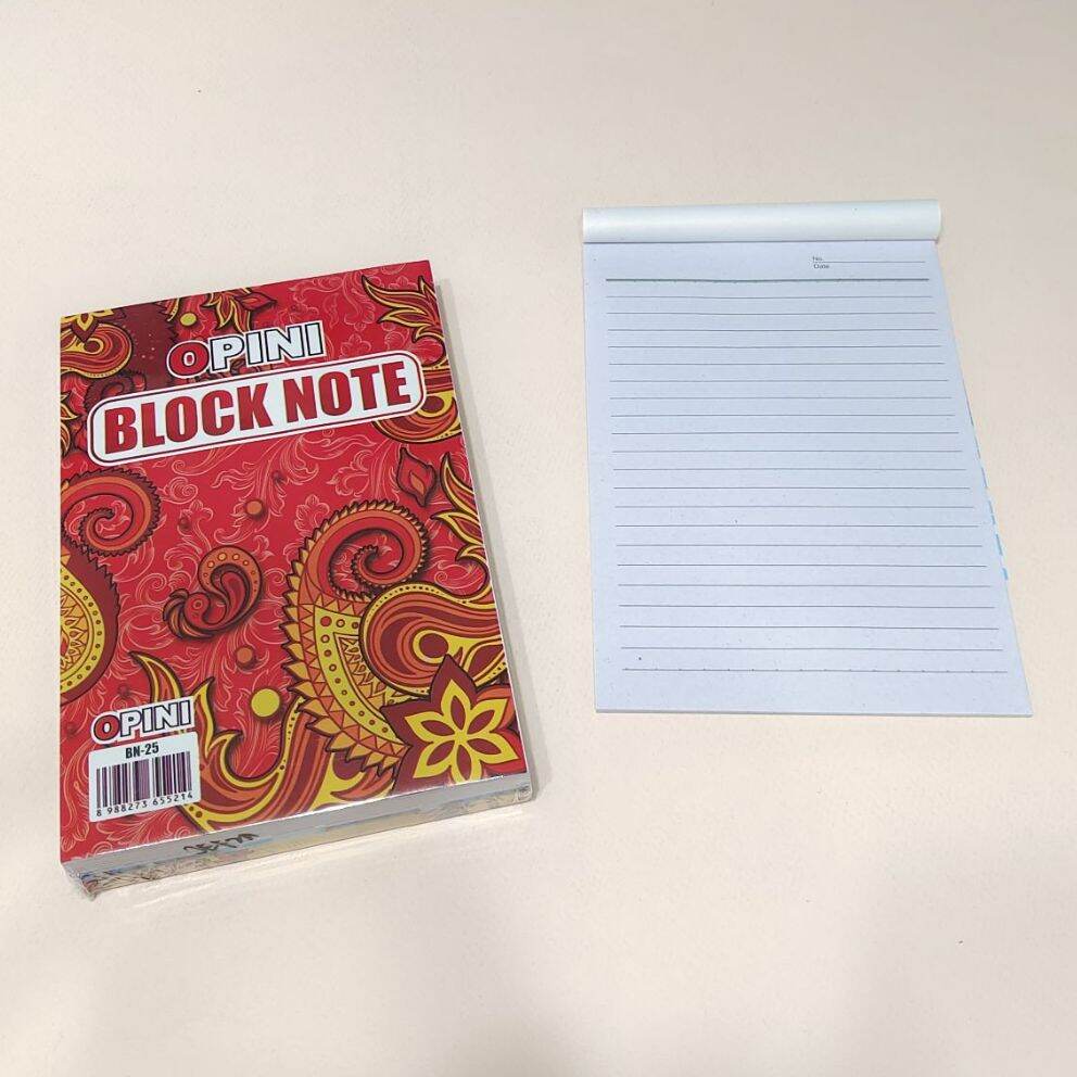 Block Note Garis Ukuran A5 / Buku Catatan Block Note Ukuran A5 | Lazada ...