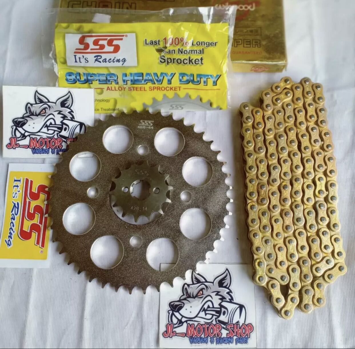 Gearset Gear Set Sss 415 428 Satria Fu Vixion New Old R15 CB CBR Baut 4 ...