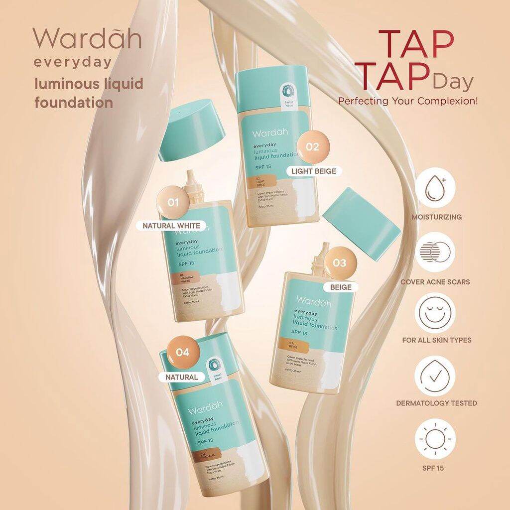 WARDAH Luminous Liquid Foundation SPF 15 Original | Lazada Indonesia