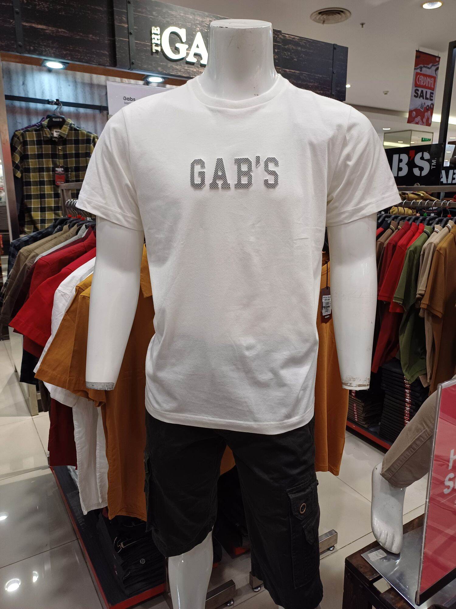 KAOS PRIA GAB'S JEANS REGULER FIT WARNA PUTIH KUALITAS PREMIUM | Lazada ...