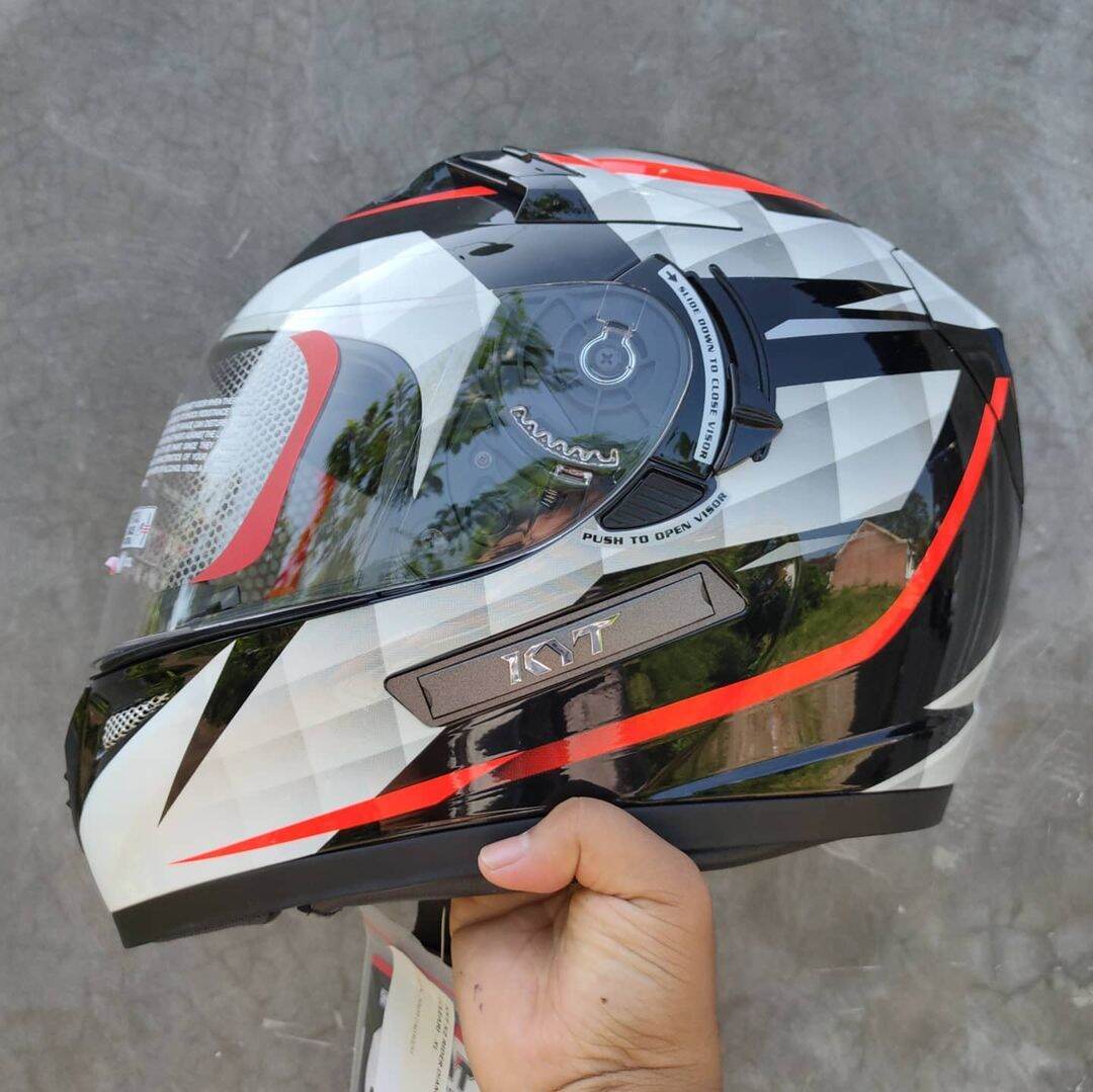 HELM KYT K2RIDER DIAMOND WHITE ORIGINAL HELM TOURING KYT K2 RIDER ...