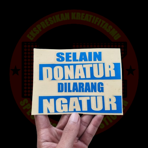 Cutting Sticker Kata Kata TRUK Selain Donatur Dilarang Ngatur | Lazada Indonesia