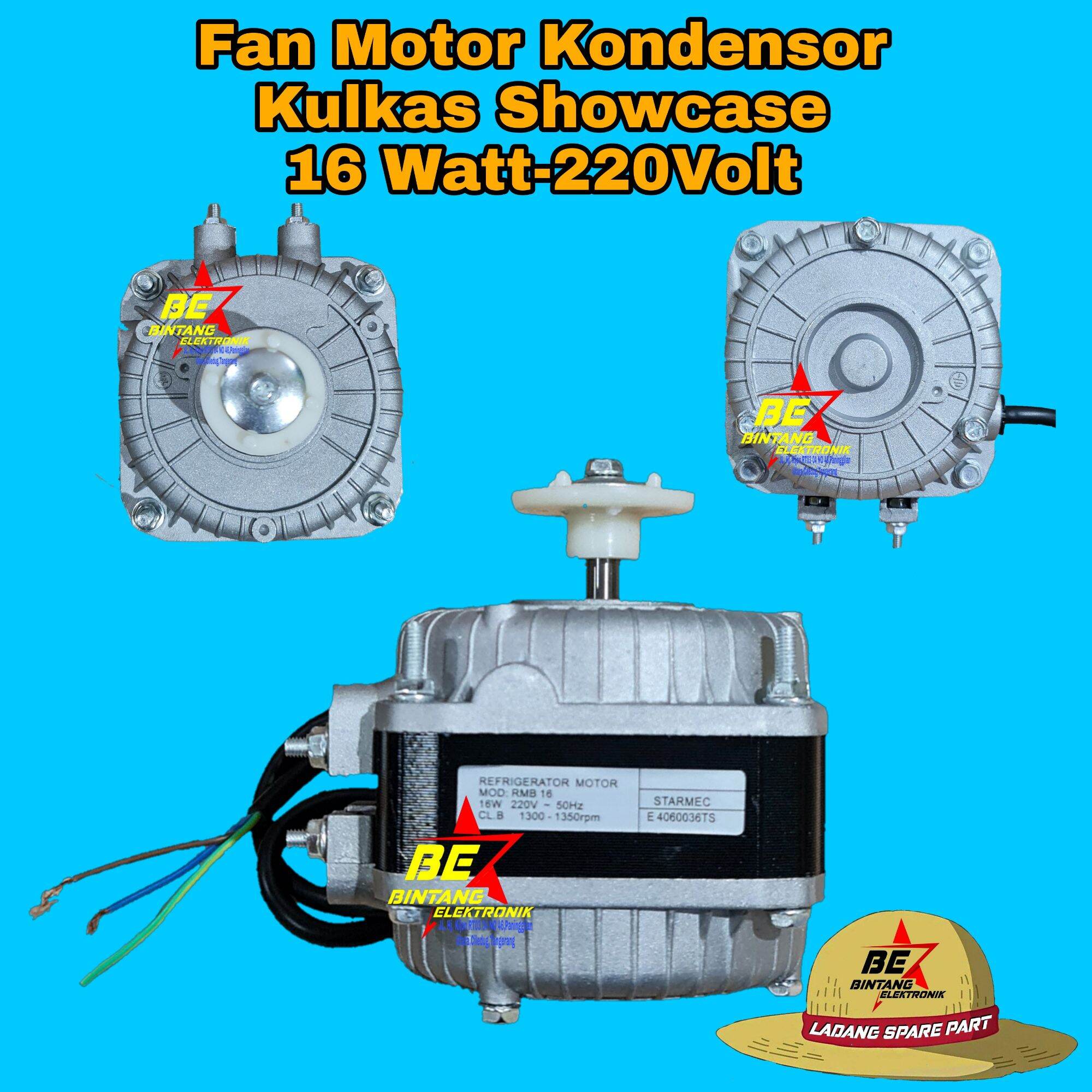 Fan Motor Condensor Kulkas Showcase 16 watt Dinamo Kondensor Show Case ...