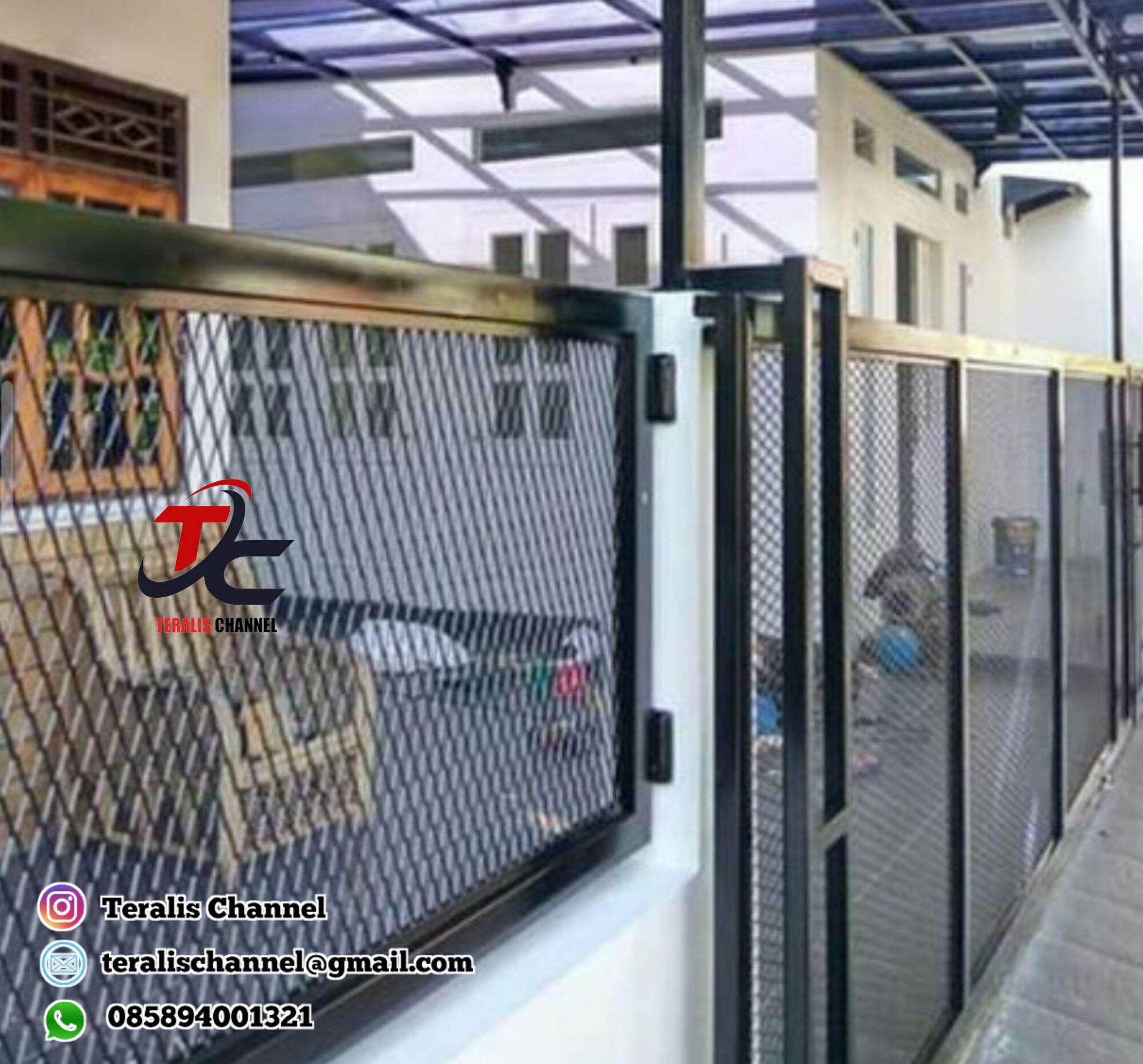 Pagar Minimalis Expanda/Pagar Ram Baja Ekspanda Warna Hitam | Lazada ...