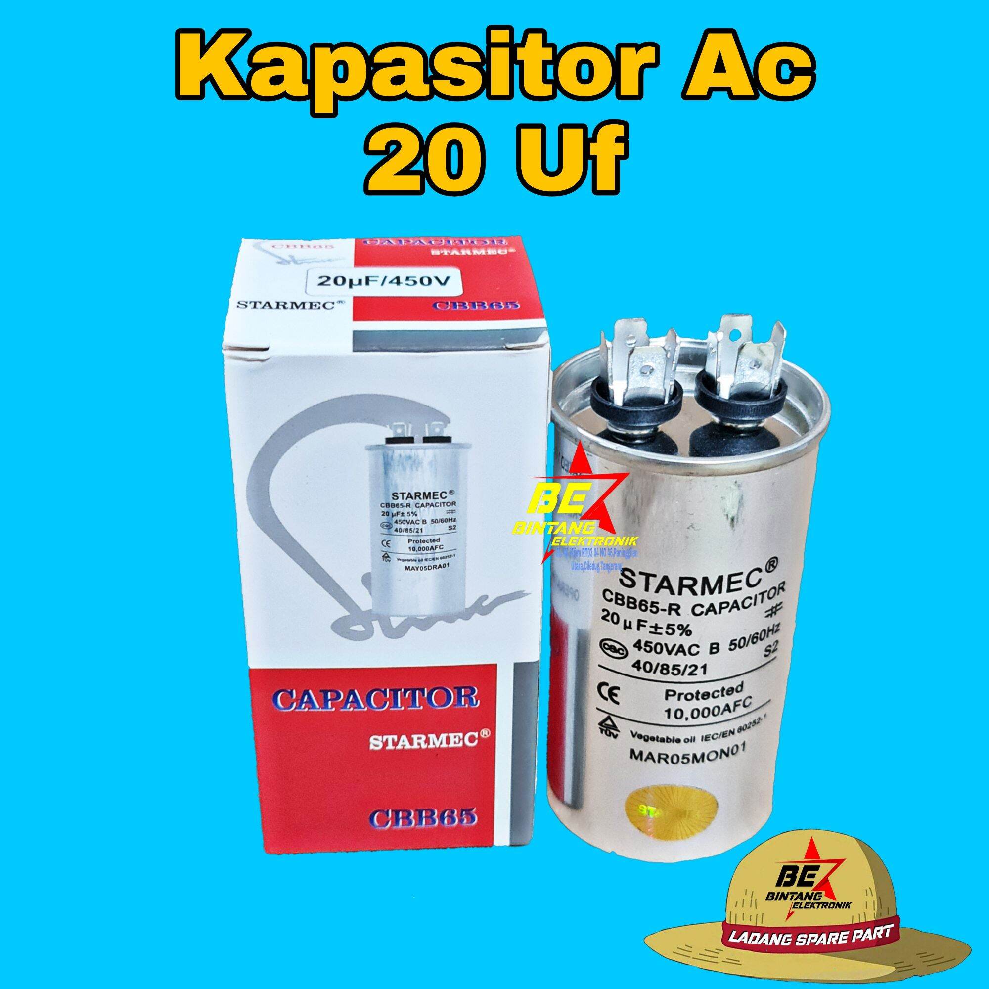 KAPASITOR 20 UF SMC CAPASITOR AC 20UF MIKRO AC KAPASITOR 20 MICRO ...
