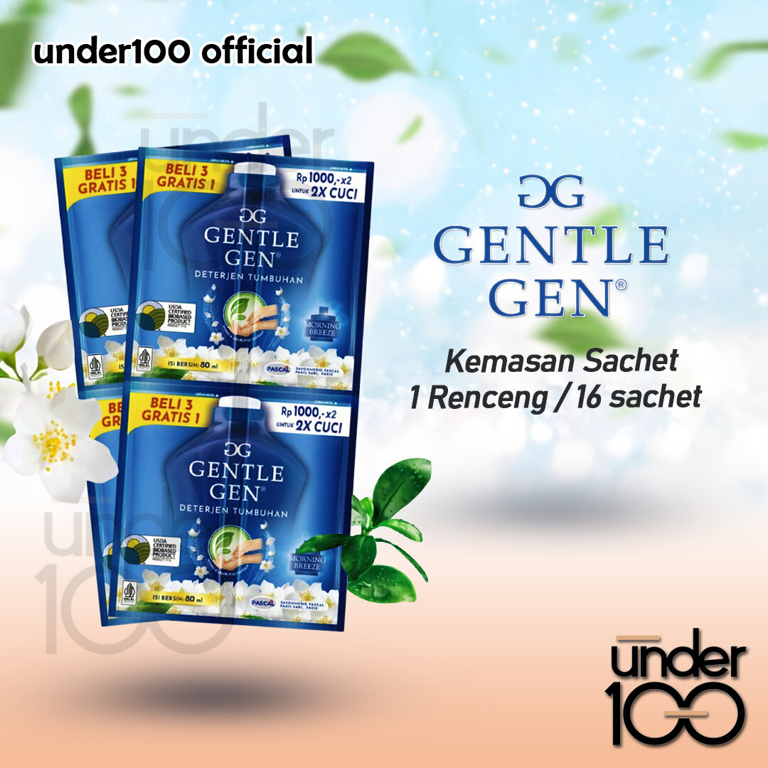 gentle gen sachet isi 16 x 80ml deterjen cair deterjen tumbuhan ...