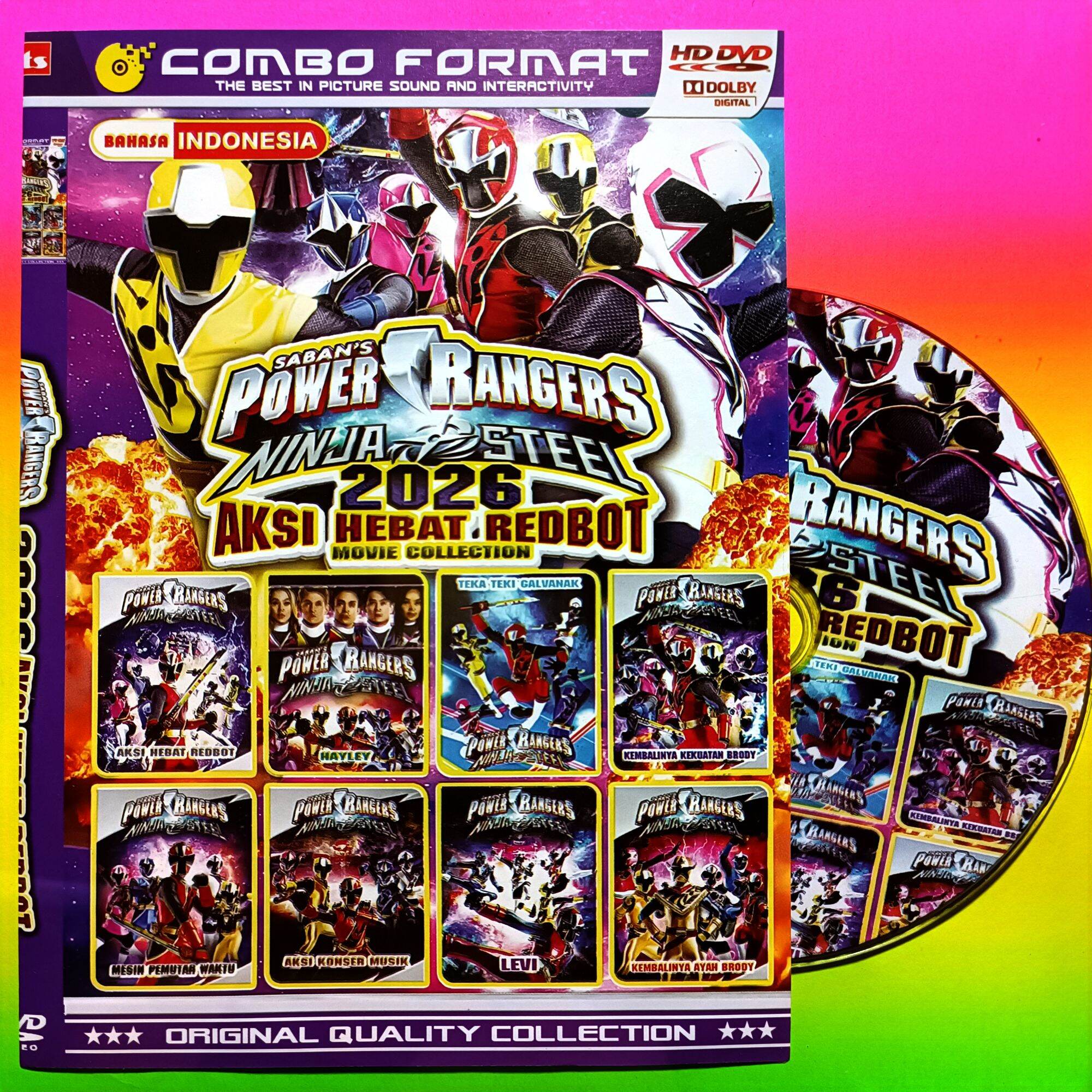 KASET DVD FILM KARTUN ANAK COWOK: POWER RANGERS NINJA STEEL VOLUME 2026 ...