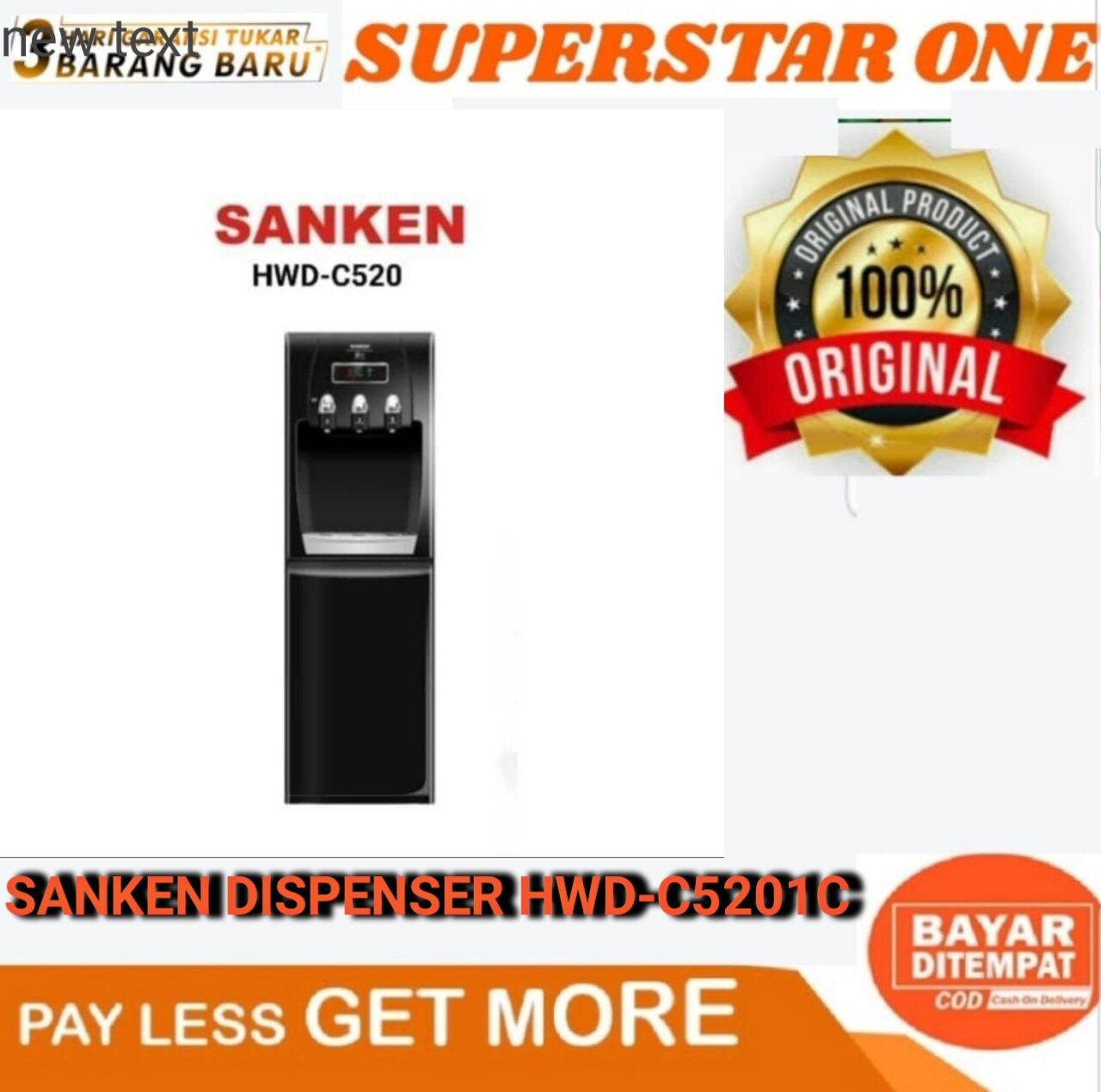 Dispenser Sanken HWD-C520IC GAlon Bawah Hitam 3 Keran Sanken HWD C520IC | Lazada Indonesia