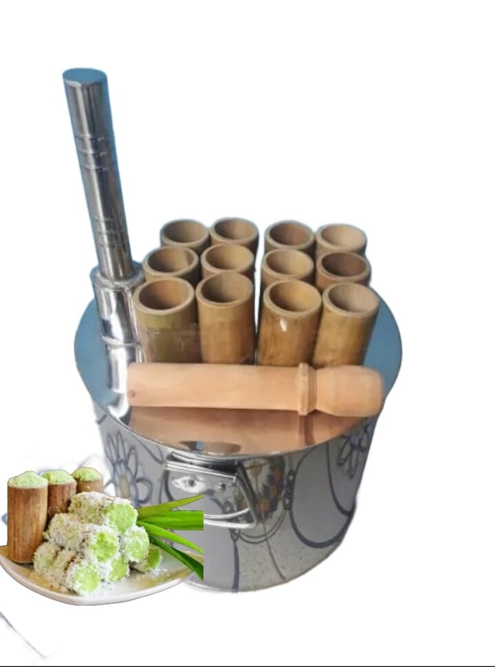 dandang putu bambu plus satu set cetakan putu bambu isi 12pcs | Lazada ...