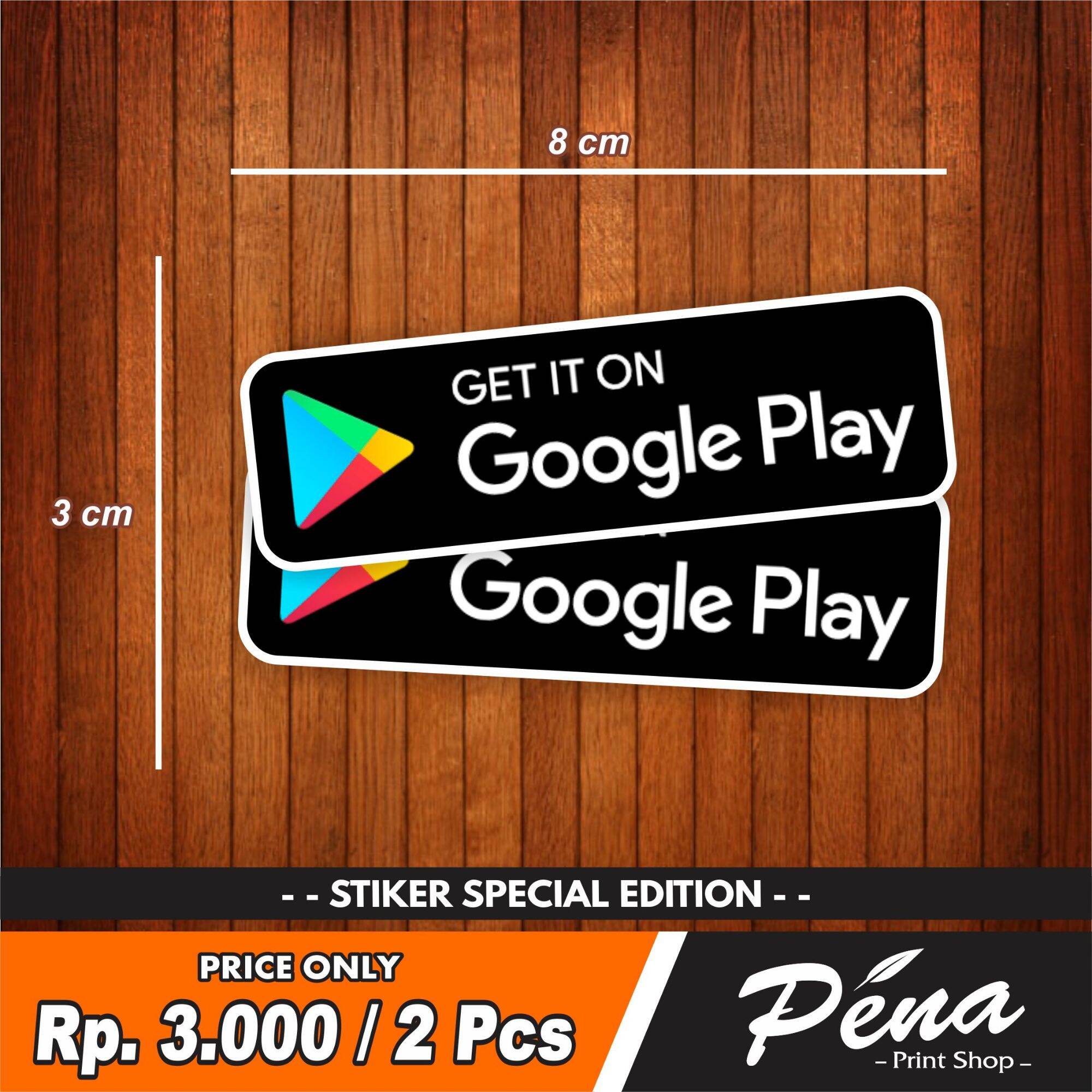 Sticker Stiker Google Play App Store (ISI 2 PCS) | Lazada Indonesia