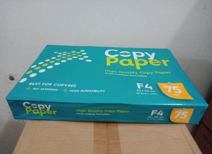 Kertas HVS copy paper a4/f4 75 gram 1 rim | Lazada Indonesia