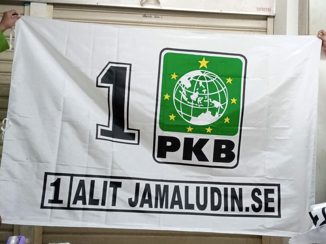 bendera partai PKB ukuran 150×100 bisa custom nama caleg | Lazada Indonesia