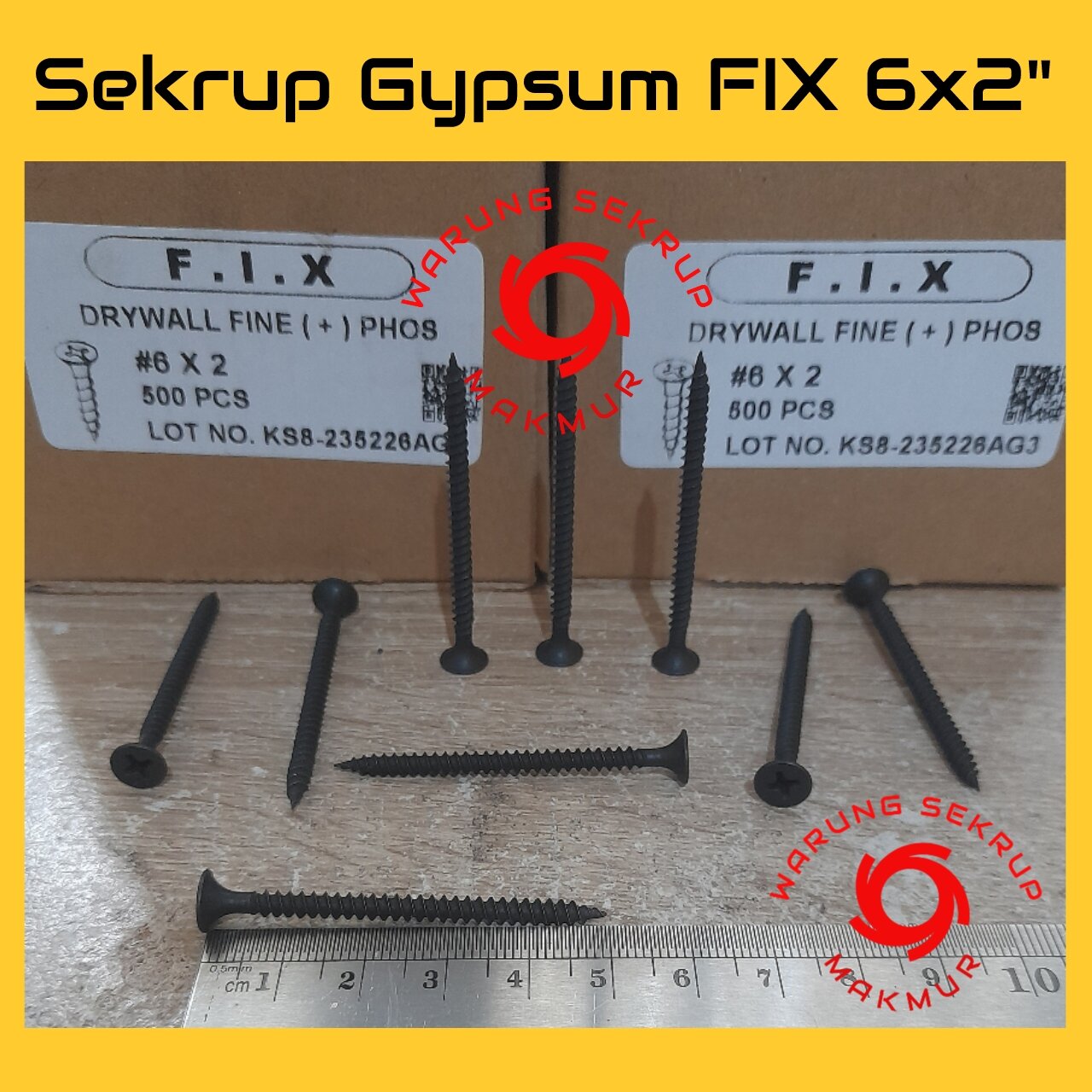 (1 Box) Sekrup Gypsum FIX #6x2" / Drywall Screw (5CM) | Lazada Indonesia