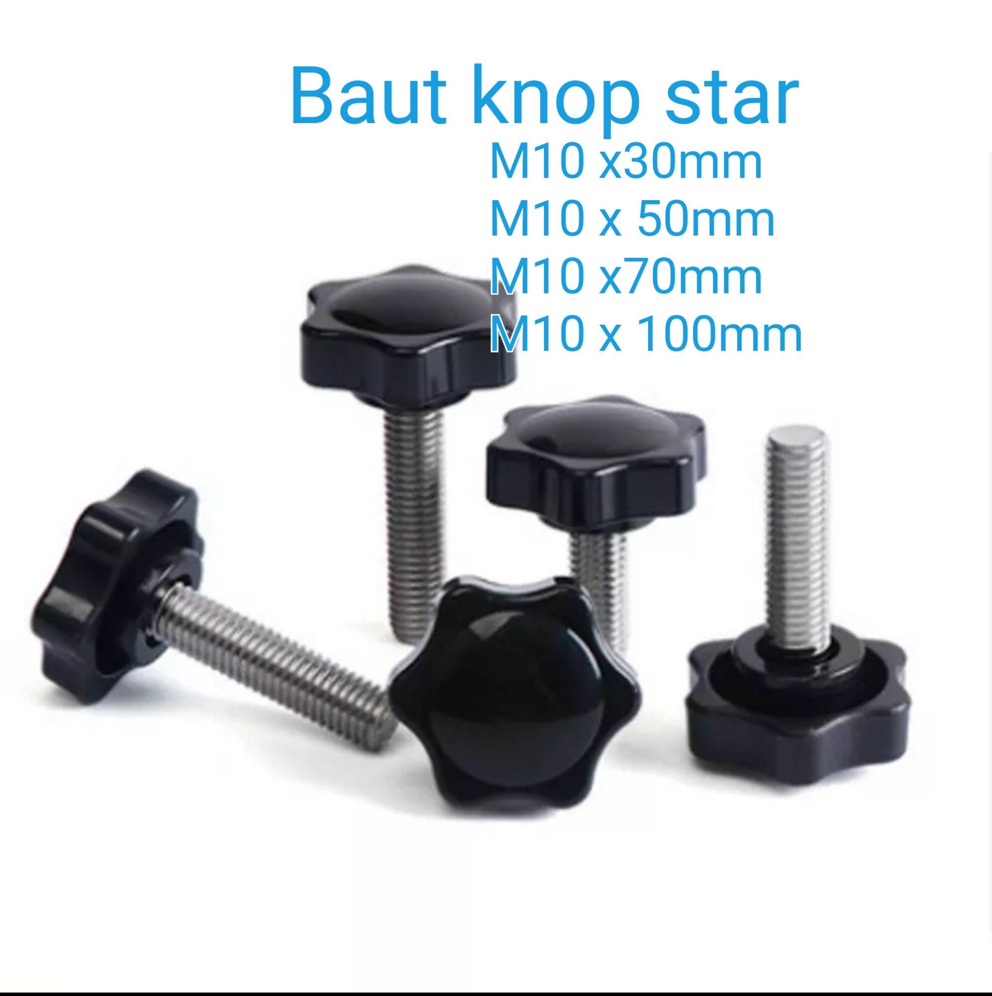 Baut knop star M10 baut kenop m10-m10 x 30mm | Lazada Indonesia