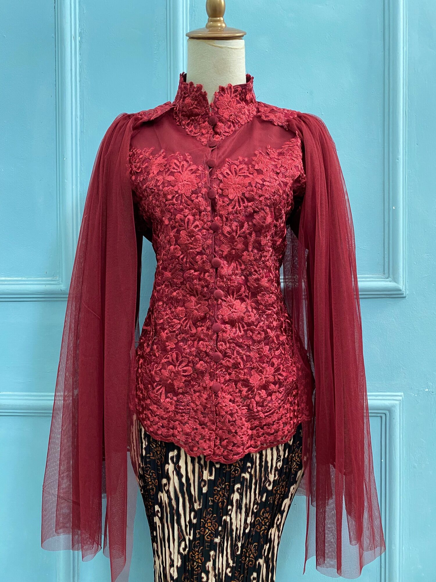 Kebaya full furing/kebaya sayap pundak /kebaya terbaru 2023/kebaya ...