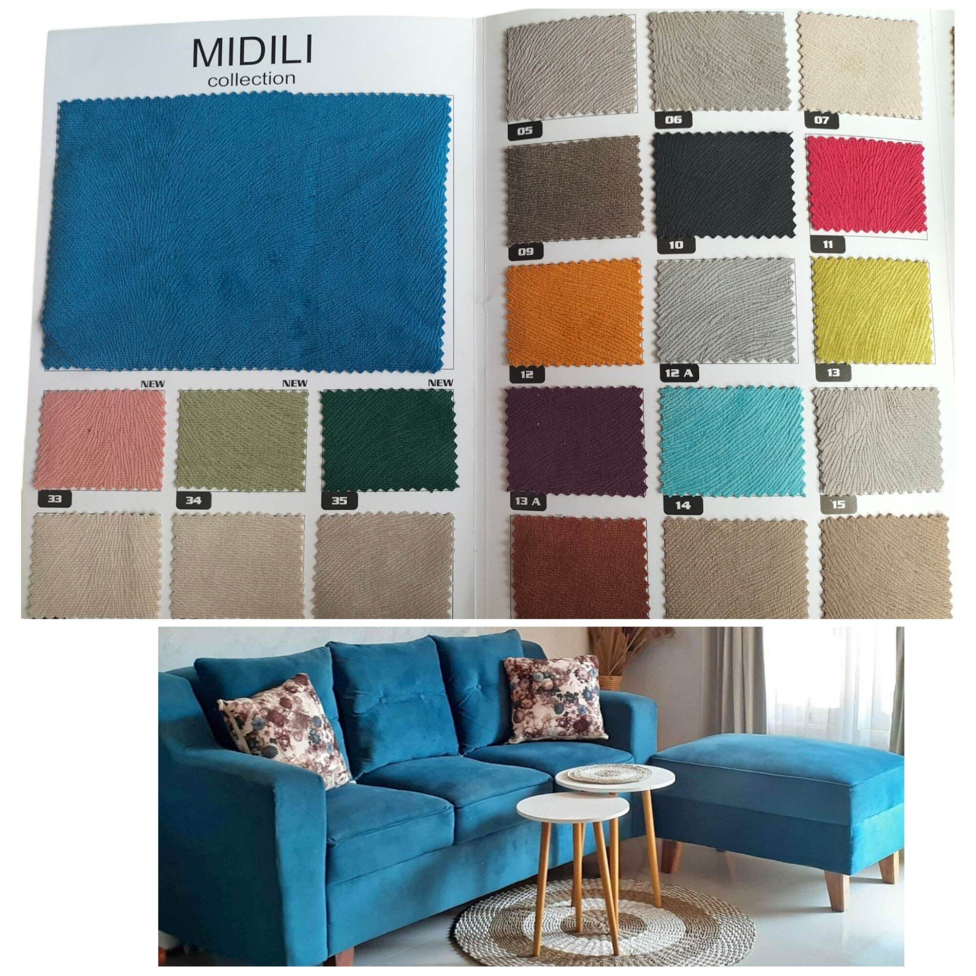 KAIN SOFA BLUDRU MIDILI // BAHAN BLUDRU KURSI SOFA METERAN | Lazada ...