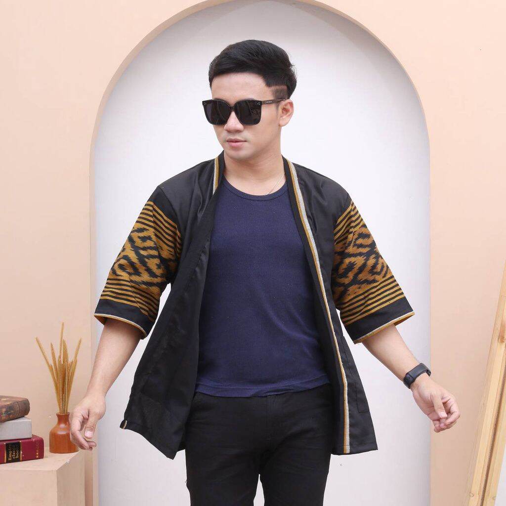 KIMONO PRIA SONGKET ZUTHO BATIK TENUN OUTER ETNIK OUTER KEKINIAN OUTER ...