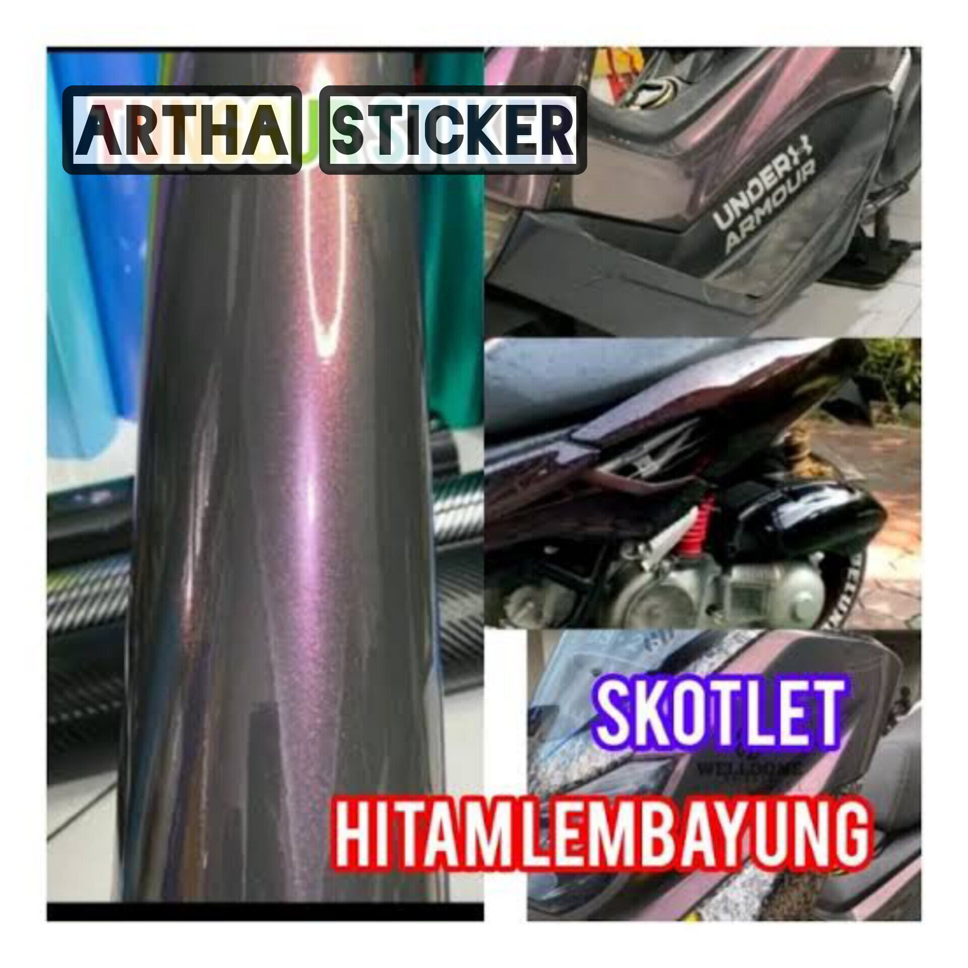 Sticker Skotlet Hitam Lembayung Skotlet Motor Premium | Lazada Indonesia