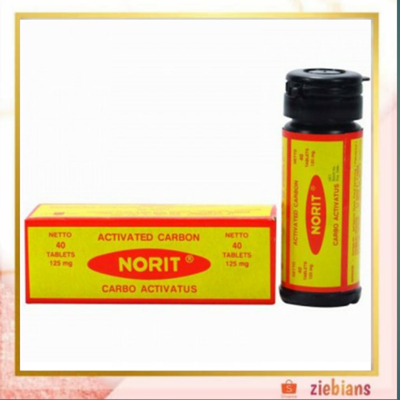 Norit isi 40 tablet Cap Lang Obat Diare dan penyerapnracun ,obat herbal ...