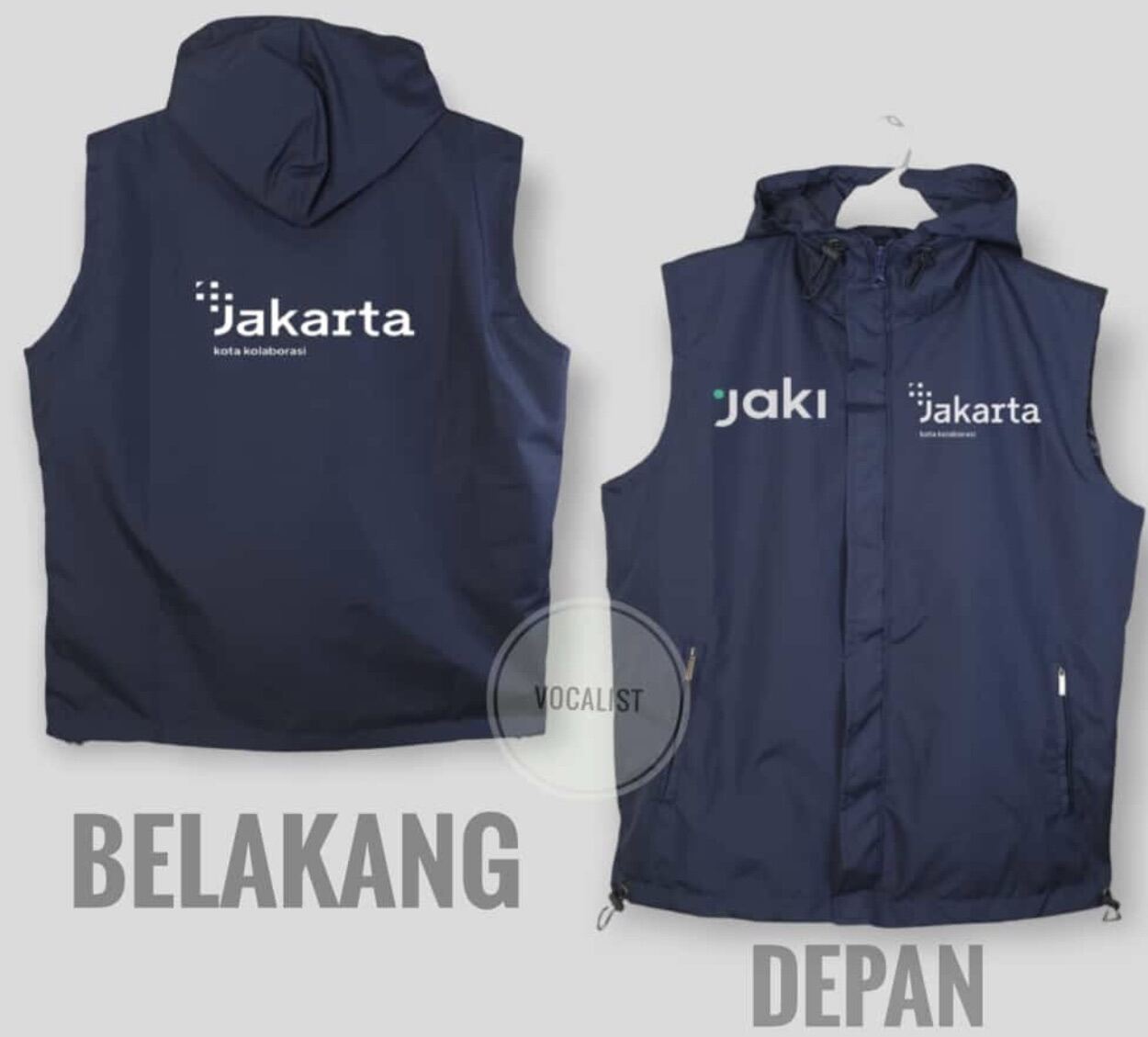 Rompi Jakarta Kolaborasi Bordir / Rompi Polos / Anti Air / Jaket DKI ...