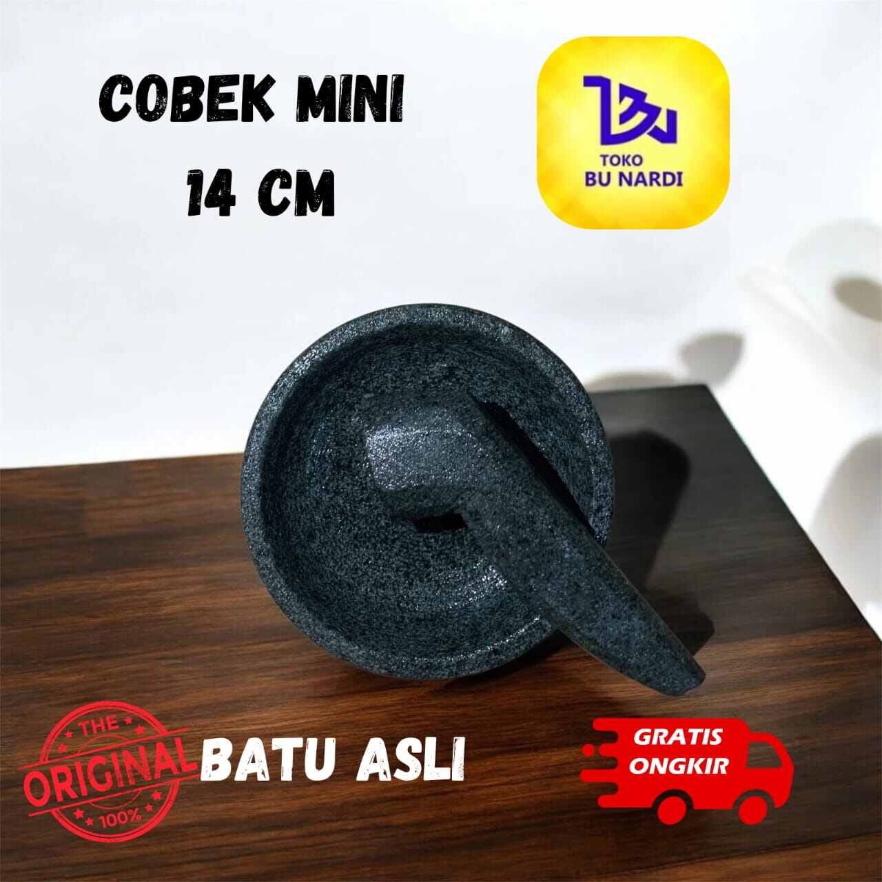 Cobek Mini - Coet Batu 14cm - Cowet Original 100% | Lazada Indonesia