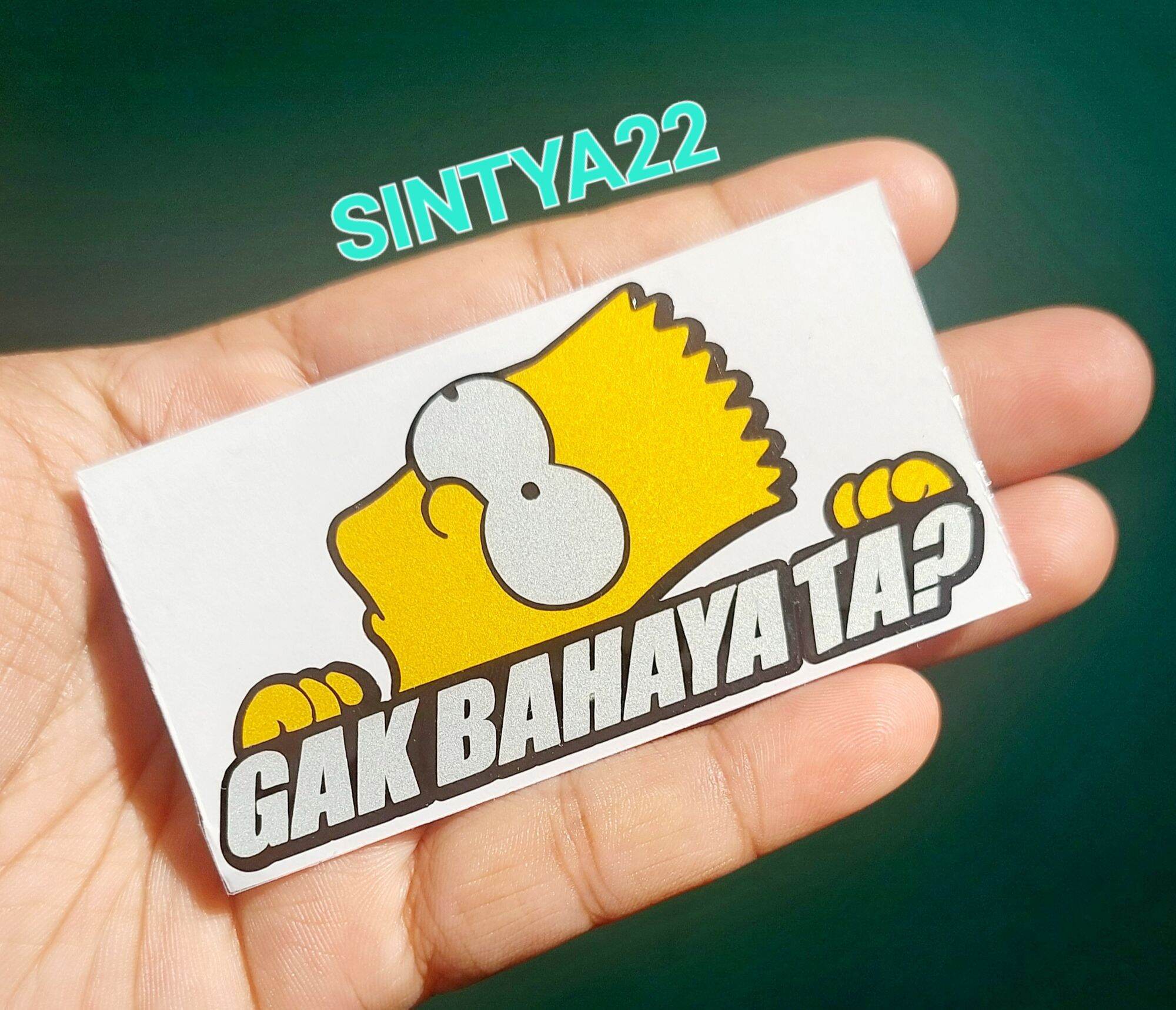 STICKER GAK BAHAYA TA? GAMBAR SIMSON STICKER CUTTING TERMURAH | Lazada ...