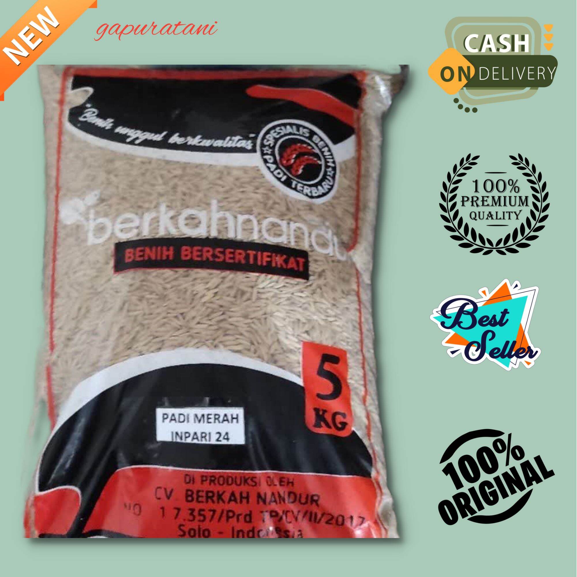 benih padi beras merah INPARI 24 kemasan 5 kg | Lazada Indonesia