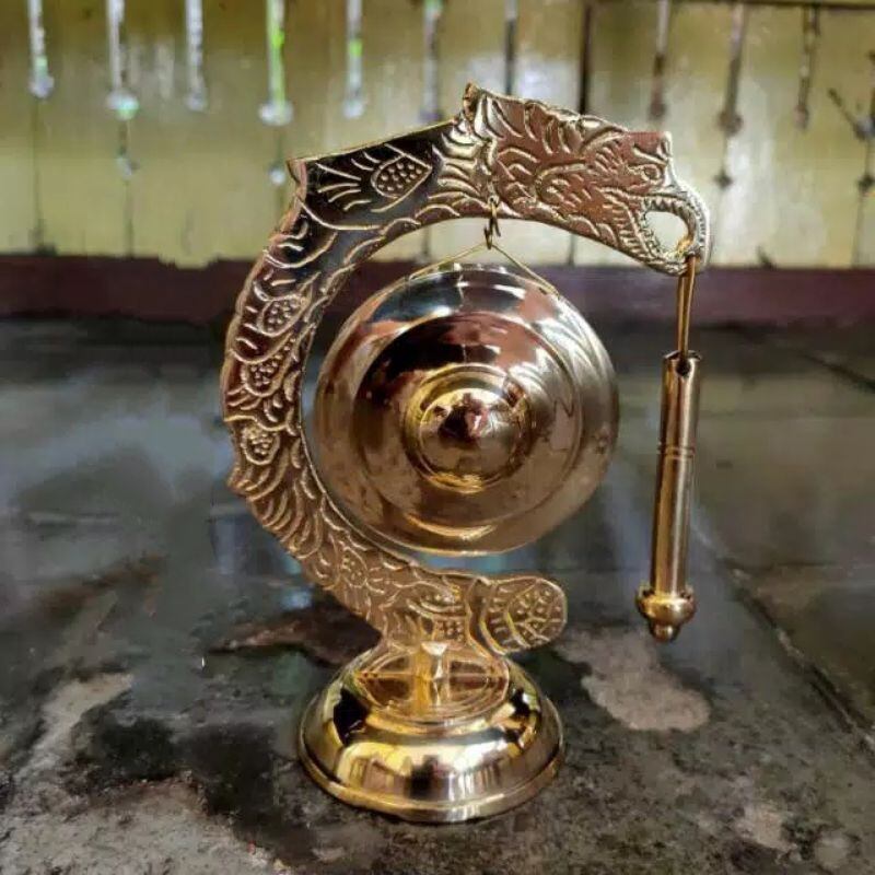Miniatur Gong Naga / Gong Cantuk Kuningan brass Ukuran 01 | Lazada ...