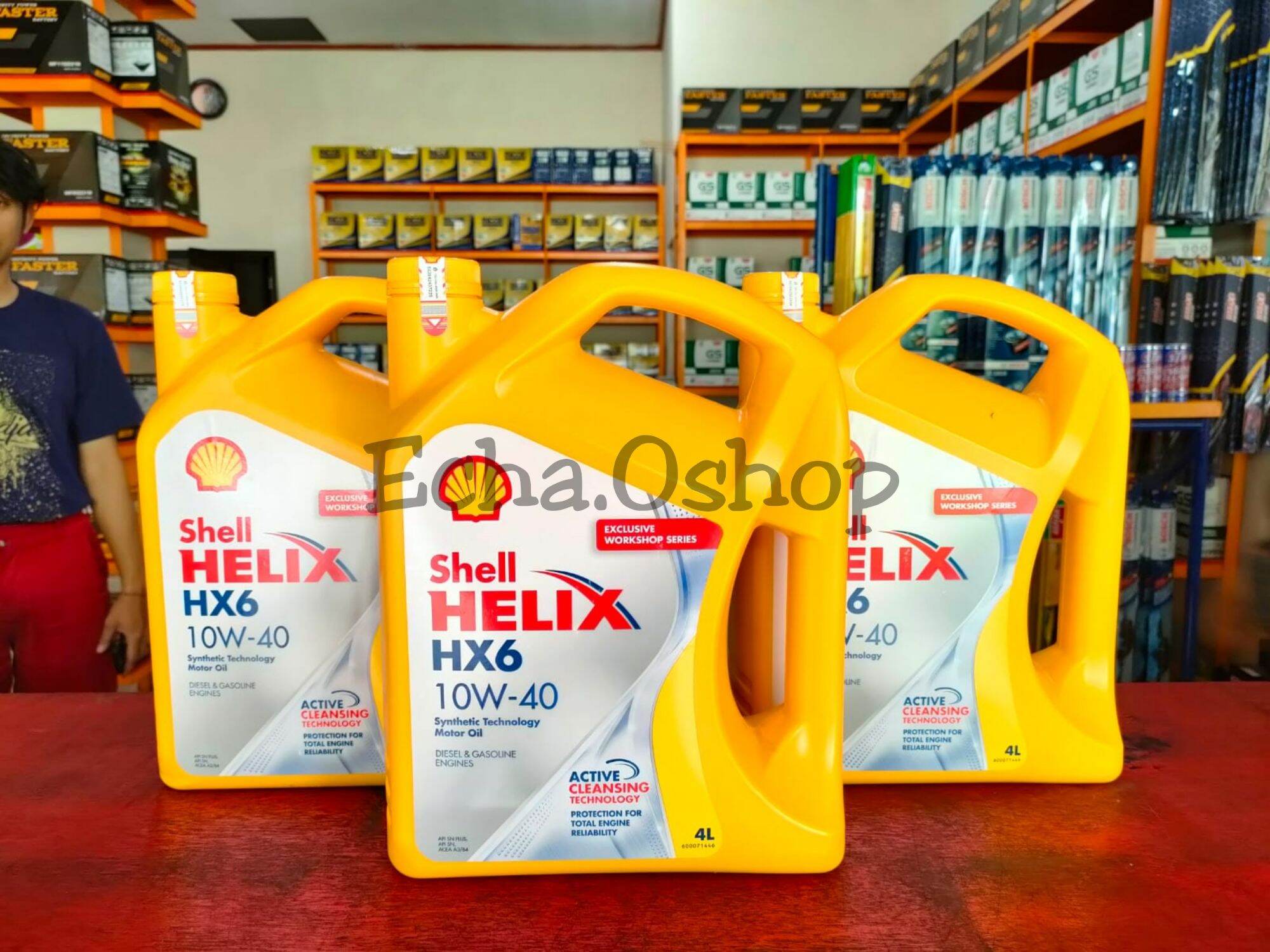 Shell Helix Hx6 10W40 10W-40 10W/40 Oli Mobil Shell Original 100% ...
