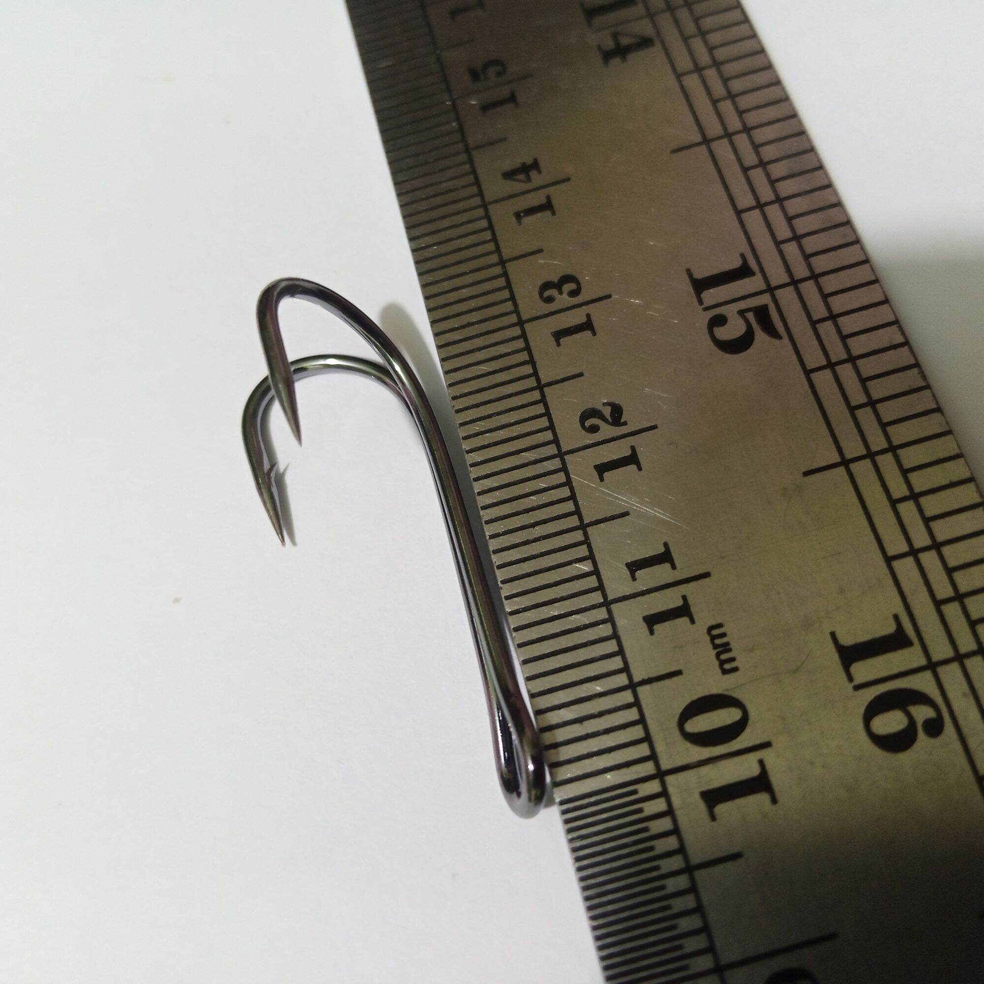 Kail Double hook 1/0 isi 50 pcs. cocok untuk softfrog ukuran 3,7-4cm ...