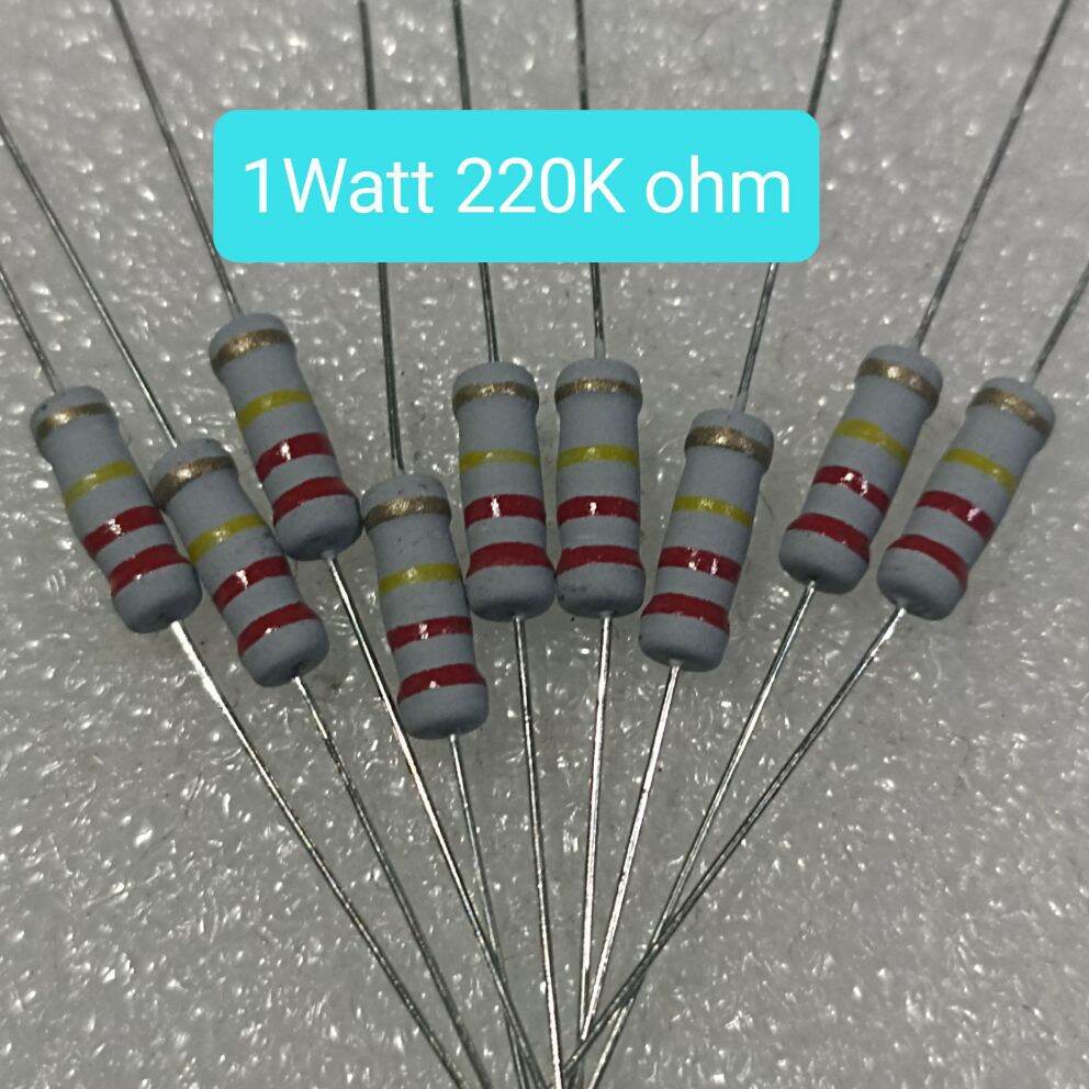 10BUAH RESISTOR 1WATT 220K OHM 1 WATT 220 K OHM 1W 220KOHM | Lazada Indonesia