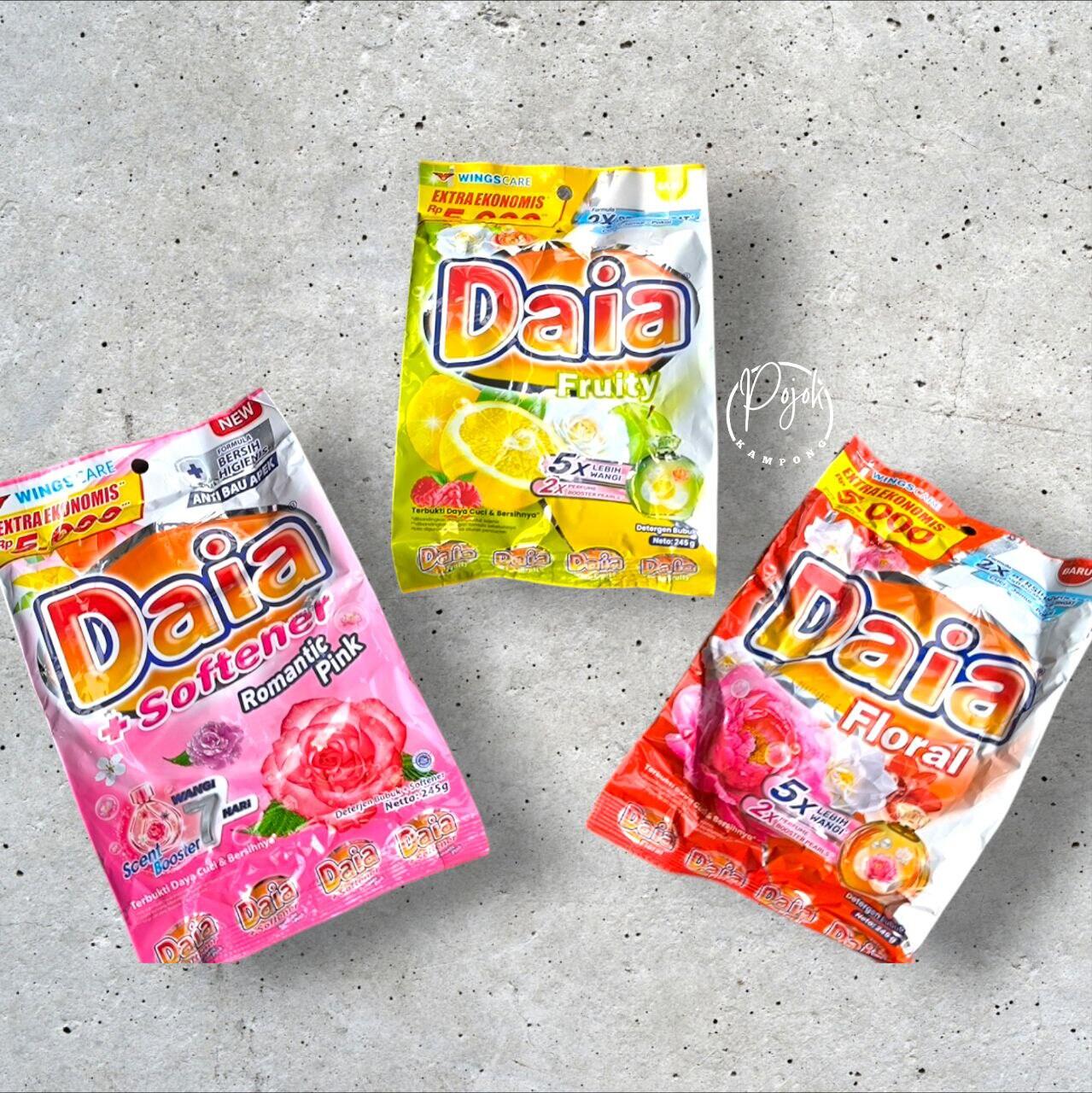 PAKET PROMO 4PCS DAIA Detergen Bubuk Kemasan 5000 245gr (VARIAN RANDOM ...