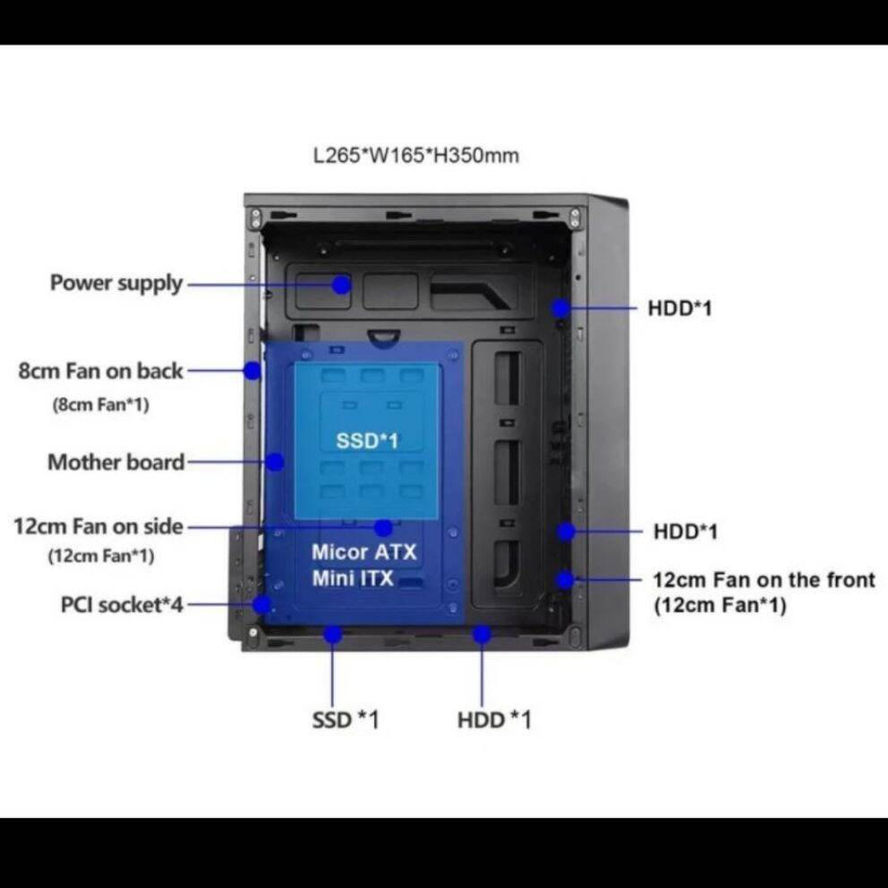 Casing PC / CPU Alcatroz Azzura NEOX + PSU | Lazada Indonesia