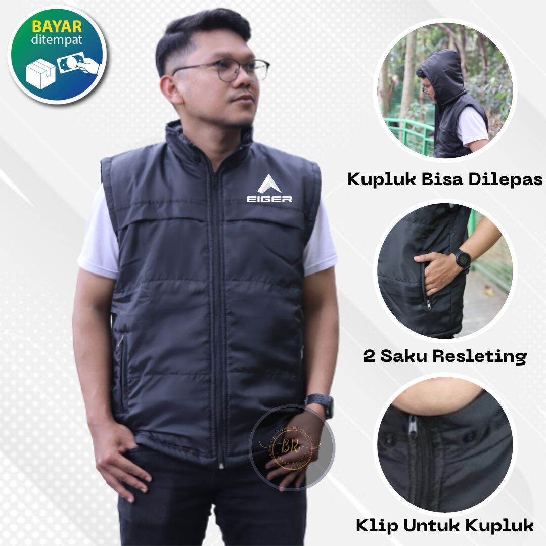 Jaket Rompi Parasut Eigerr Pria Dewasa / Vest Parasut Pria Dewasa ...