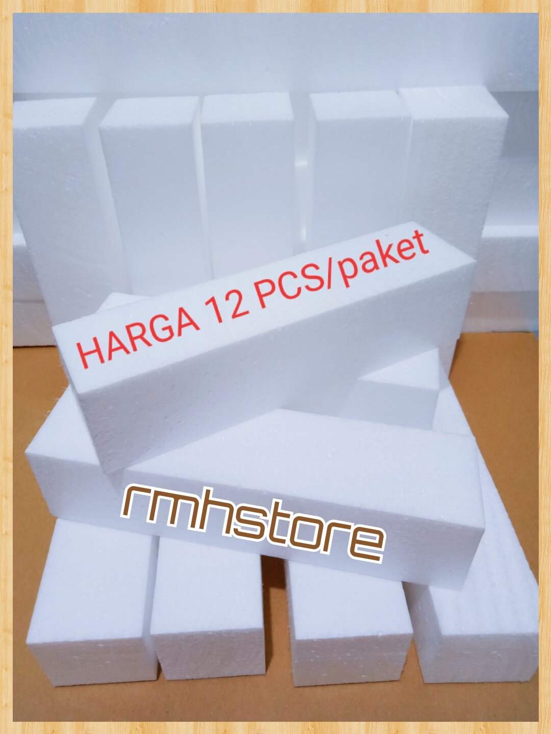 Busa Styrofoam paket 12 pcs 5x5x20 bukan foam busa gagang buket ...
