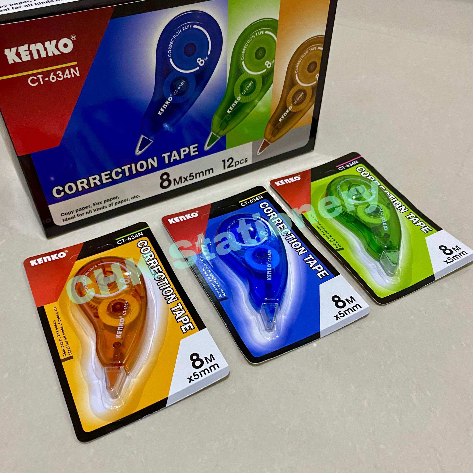 1 Pak Correction Tape Joyko 8 Meter (isi 12 pcs) / Tipx Kertas 8 Meter ...