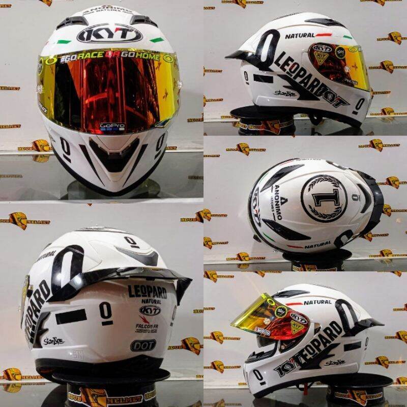 Helm Full Face KYT Falcon FR Solid Black Doft Paket Ganteng Original ...