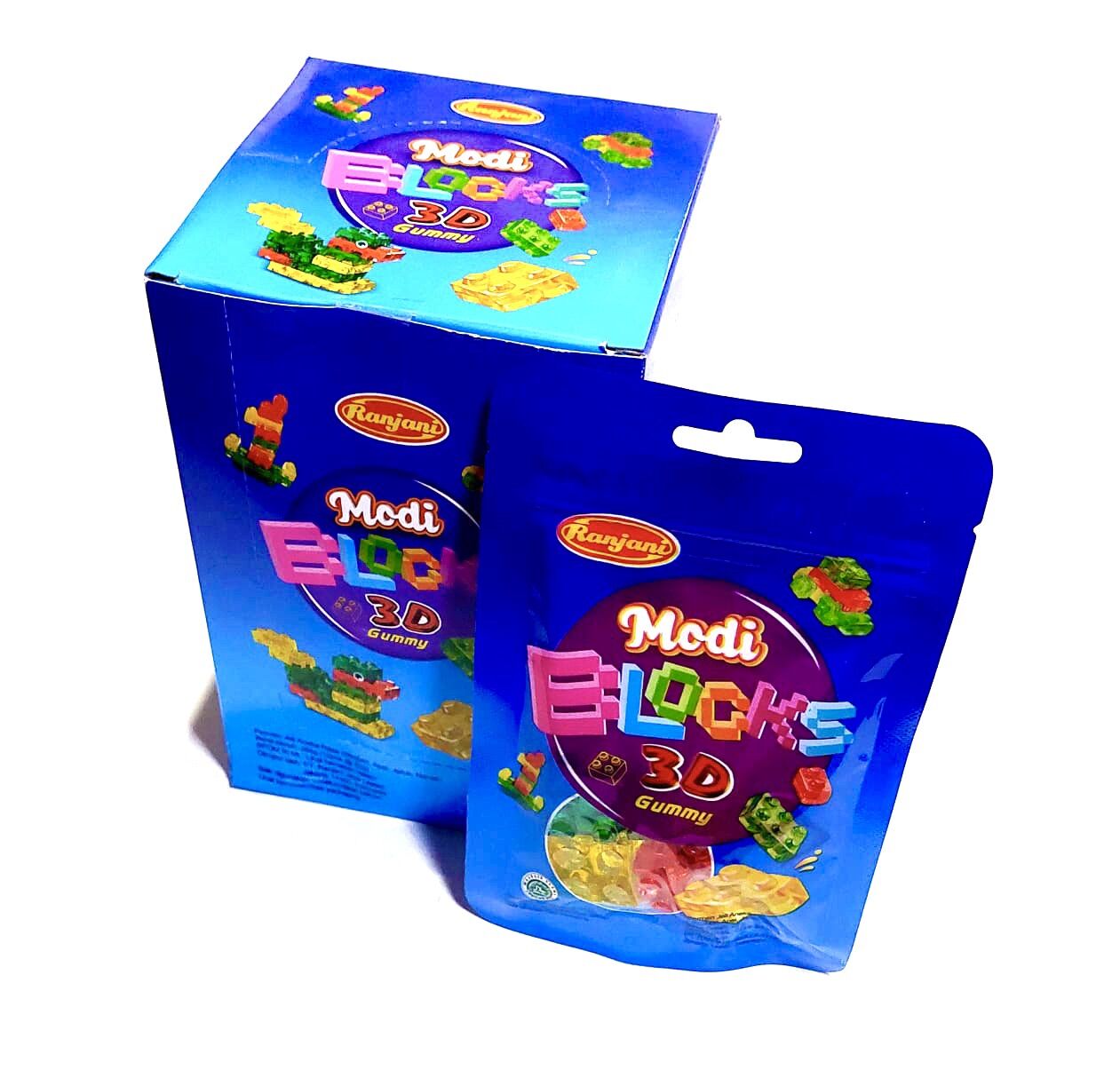 Ranjani Modi Block 3D Gummy Permen Jelly Aneka Rasa ( 1 box isi 12 pcs ...