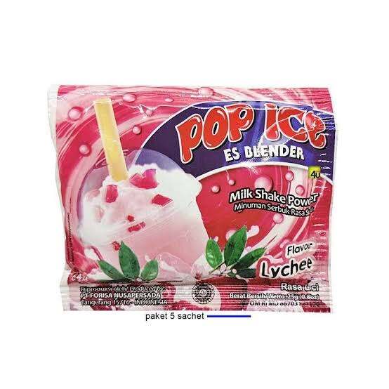 pop ice lychee 25gr 1 renteng 10 sachet | Lazada Indonesia