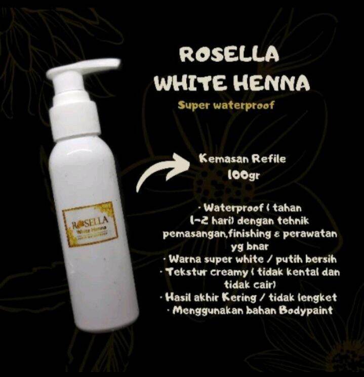 100 gr Rosella white henna kemasan botol | Lazada Indonesia