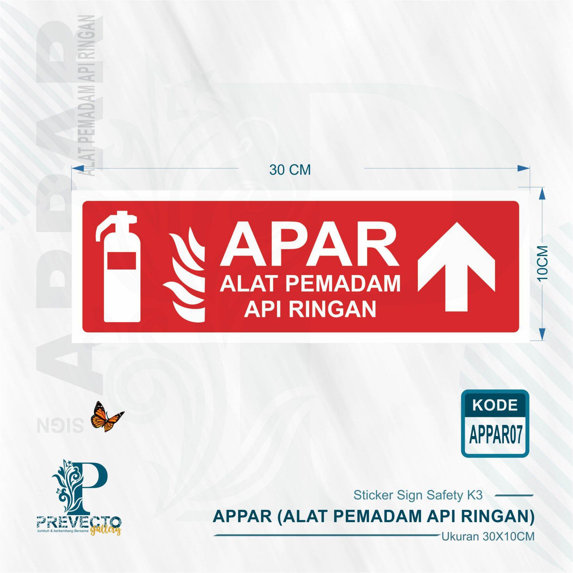 Sticker Safety Sign APPAR Penunjuk Arah APPAR | Lazada Indonesia