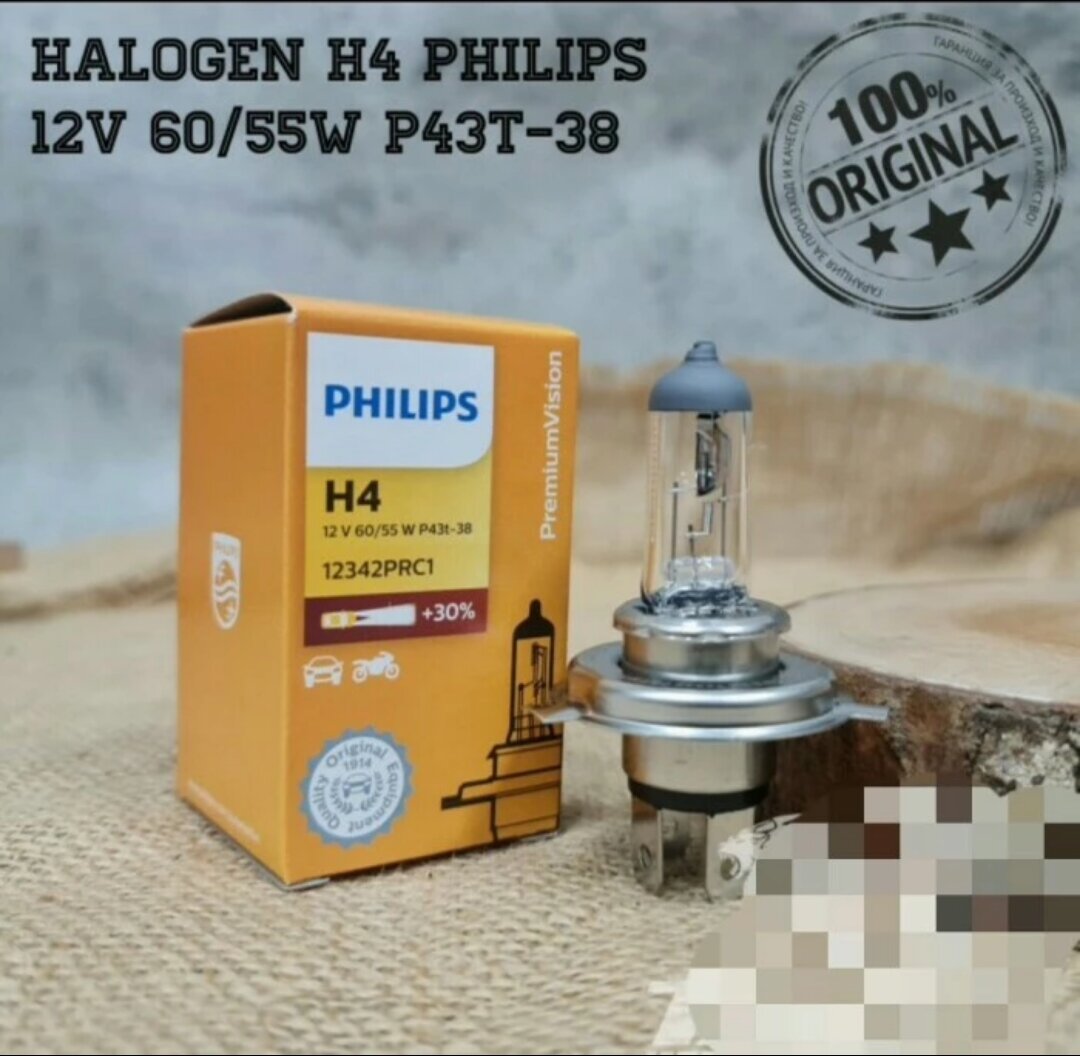 Philips H4/H 4 12V 60/55W Bohlam Lampu Halogen Philips H4/H 4 12V 60/55W | Lazada Indonesia