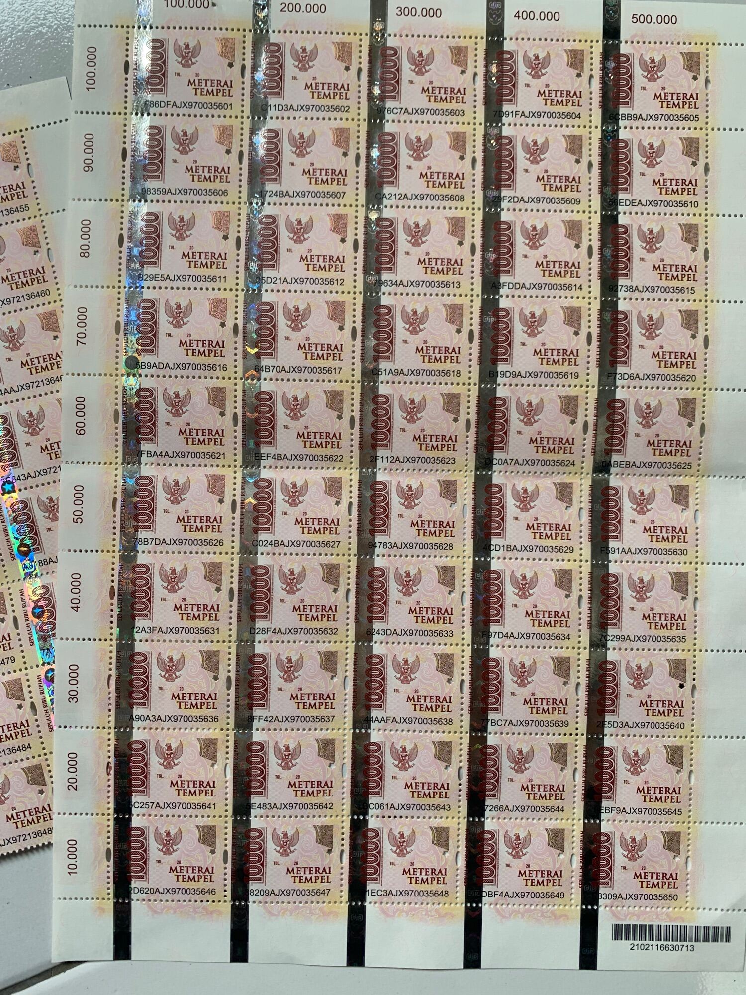 Original Materai 10000 materai 10Rb 100% jaminan asli | Lazada Indonesia