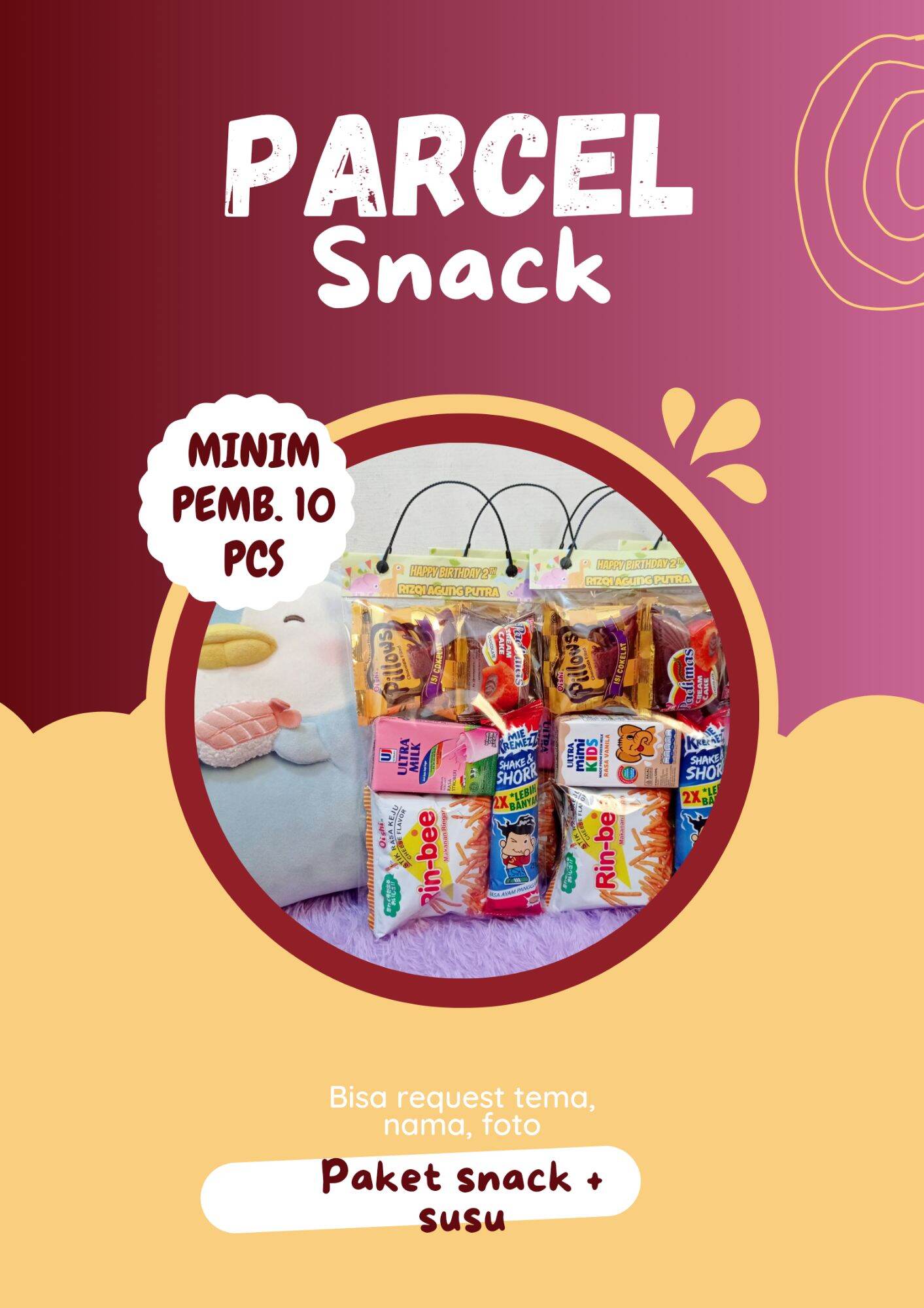 PARCEL SNACK ACARA ULTAH, TEDAK SINTEN, ACARA LAINNYA MURAH - PAKET ...