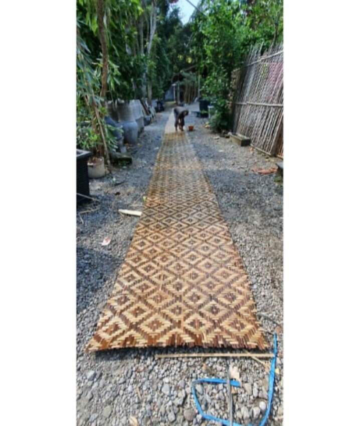 Gedek Anyaman Bambu Motif/Bilik Bambu Motif 1 M x 10 M | Lazada Indonesia