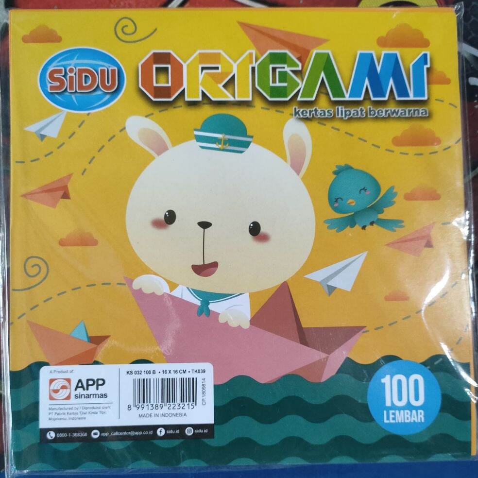1 pak Origami besar isi 100 lembar kertas lipat berwarna | Lazada Indonesia