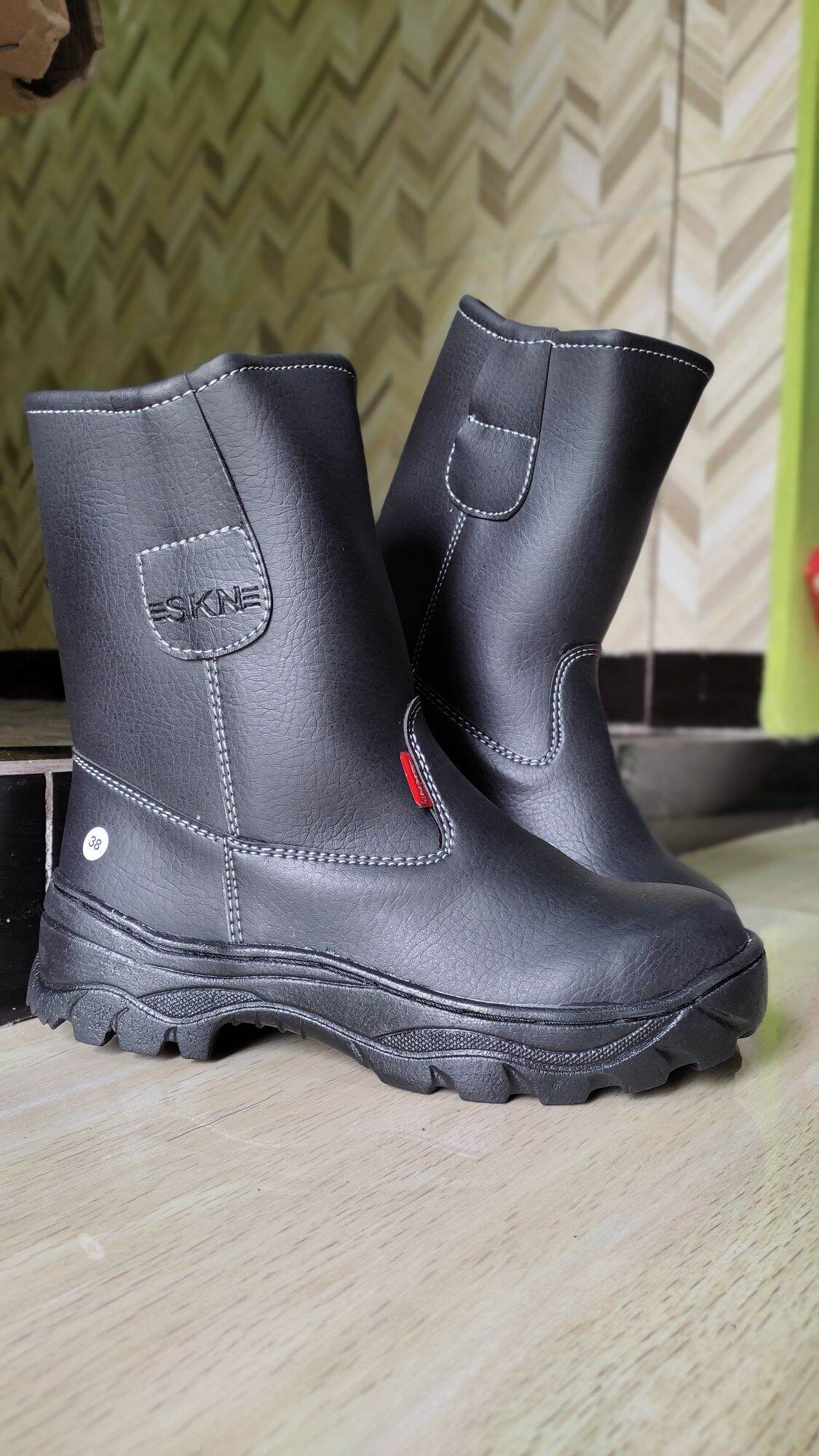 Sepatu safety Sefty savety boots tinggi ujung besi sepatu kerja tambang ...