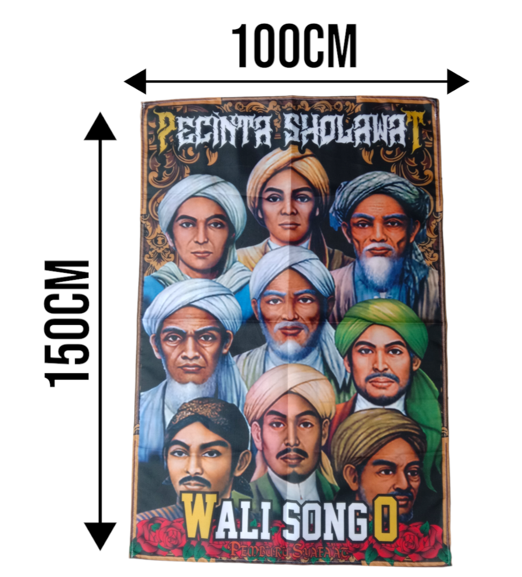 Bendera Sholawat Pencinta Sholawat Walisongo ukuran 150x100cm | Lazada ...