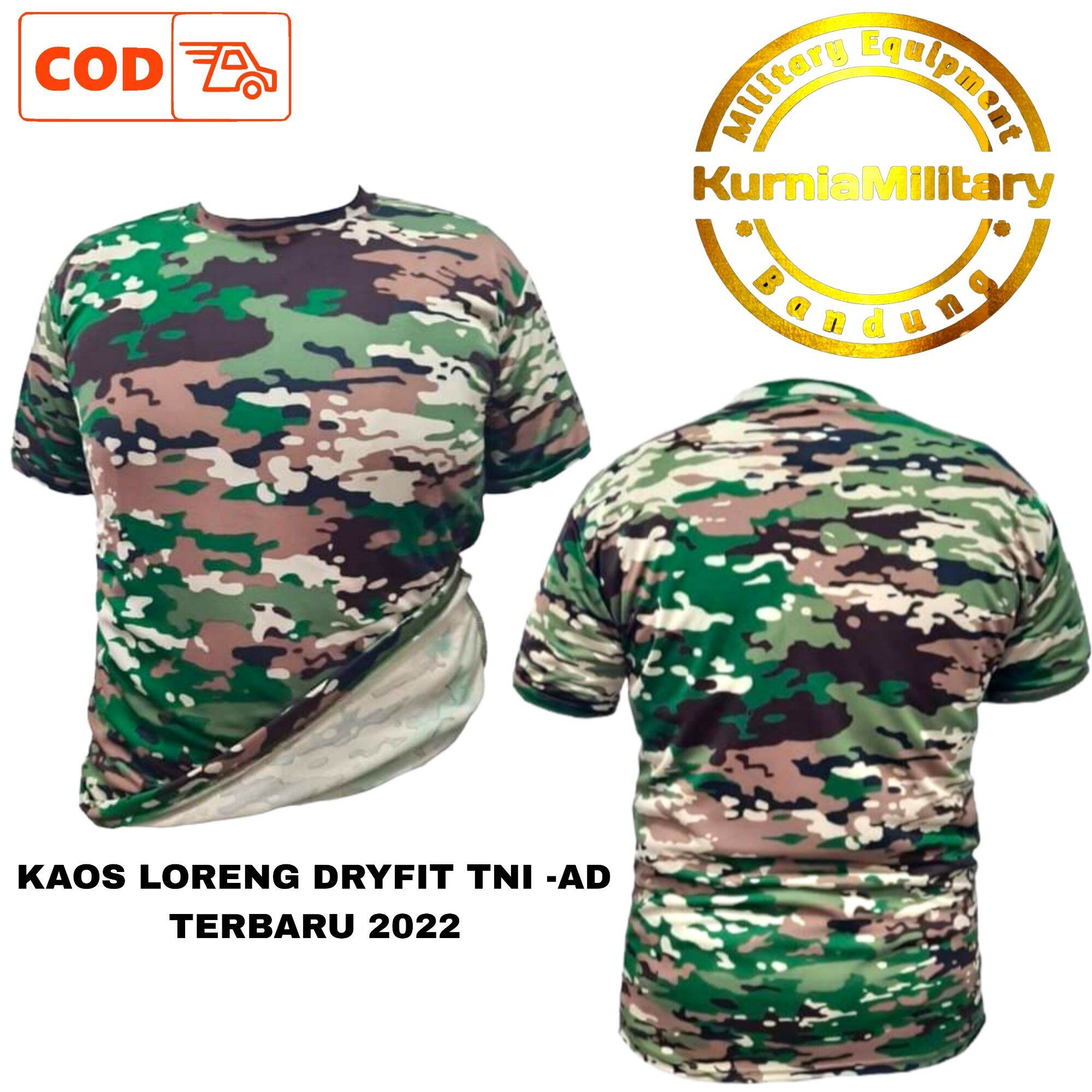 KAOS LORENG TNI-AD BAHAN DRYFIT TERBARU 2022 | Lazada Indonesia