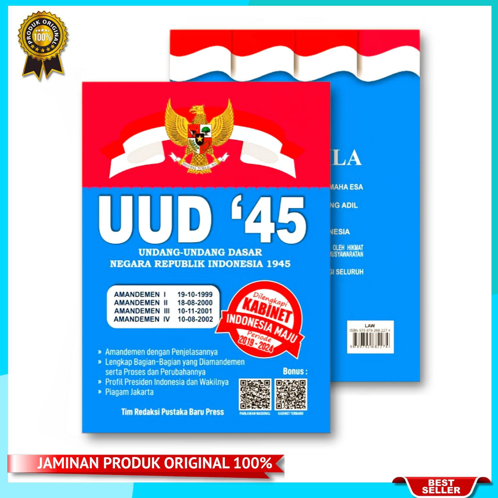 BUKU UUD Undang - Undang 1945 Dilengkapi Kabinet Indonesia Maju 2019 ...